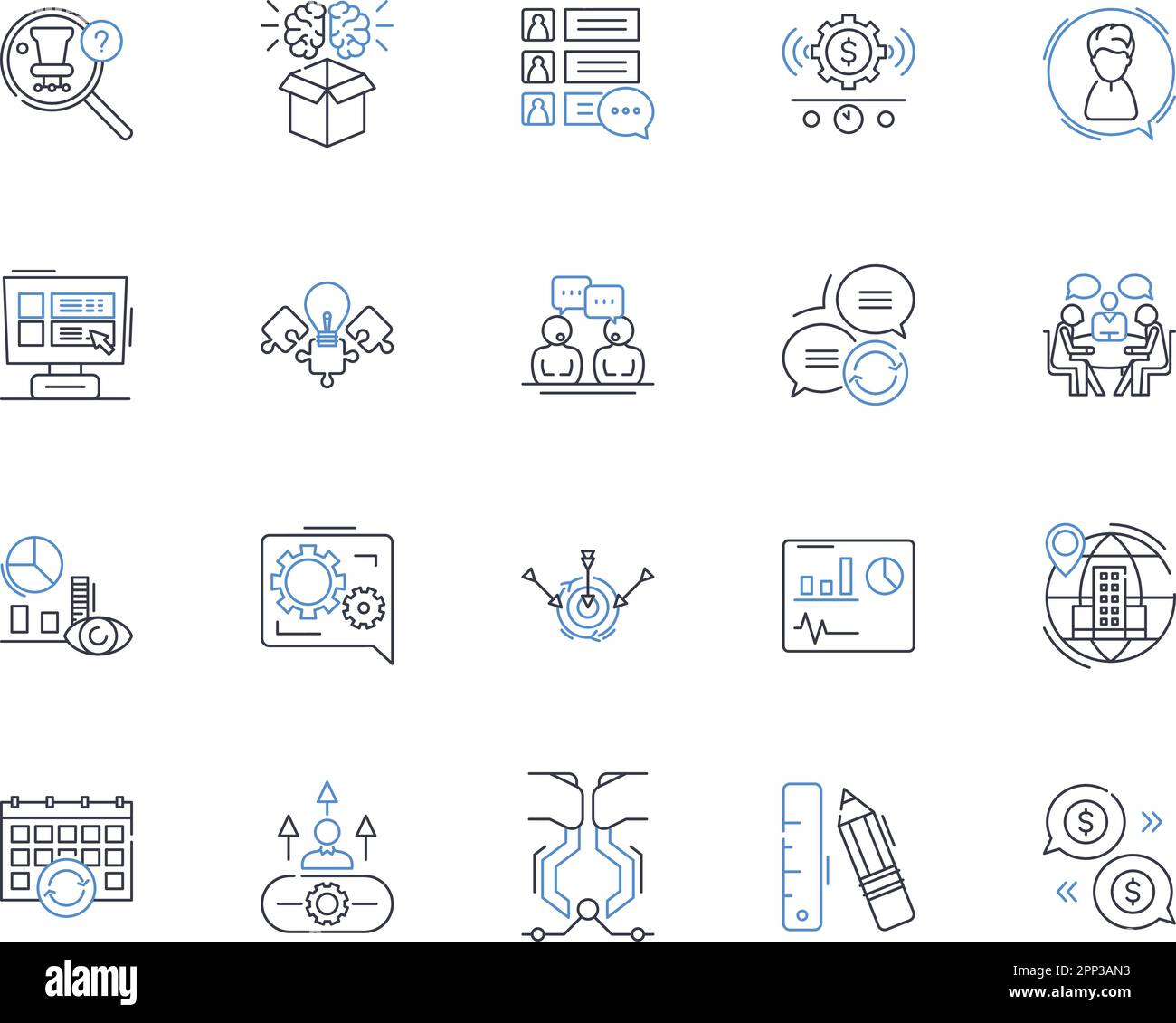 Fellowship Association Line Icons Collection Community Friendship Unity Bonding Kinship