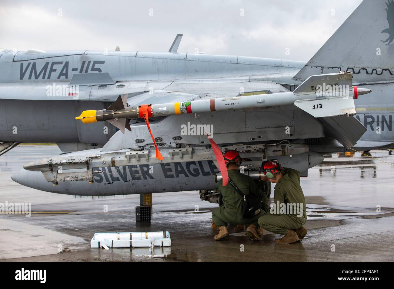 U.S. Marine Corps Cpl. William Schwab, right, and PFC Jarred Salazar ...