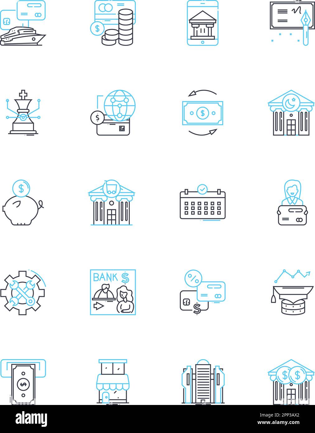 Capital management linear icons set. Investment, Assets, Strategy ... Capital management linear icons set. Investment, Assets, Strategy ...