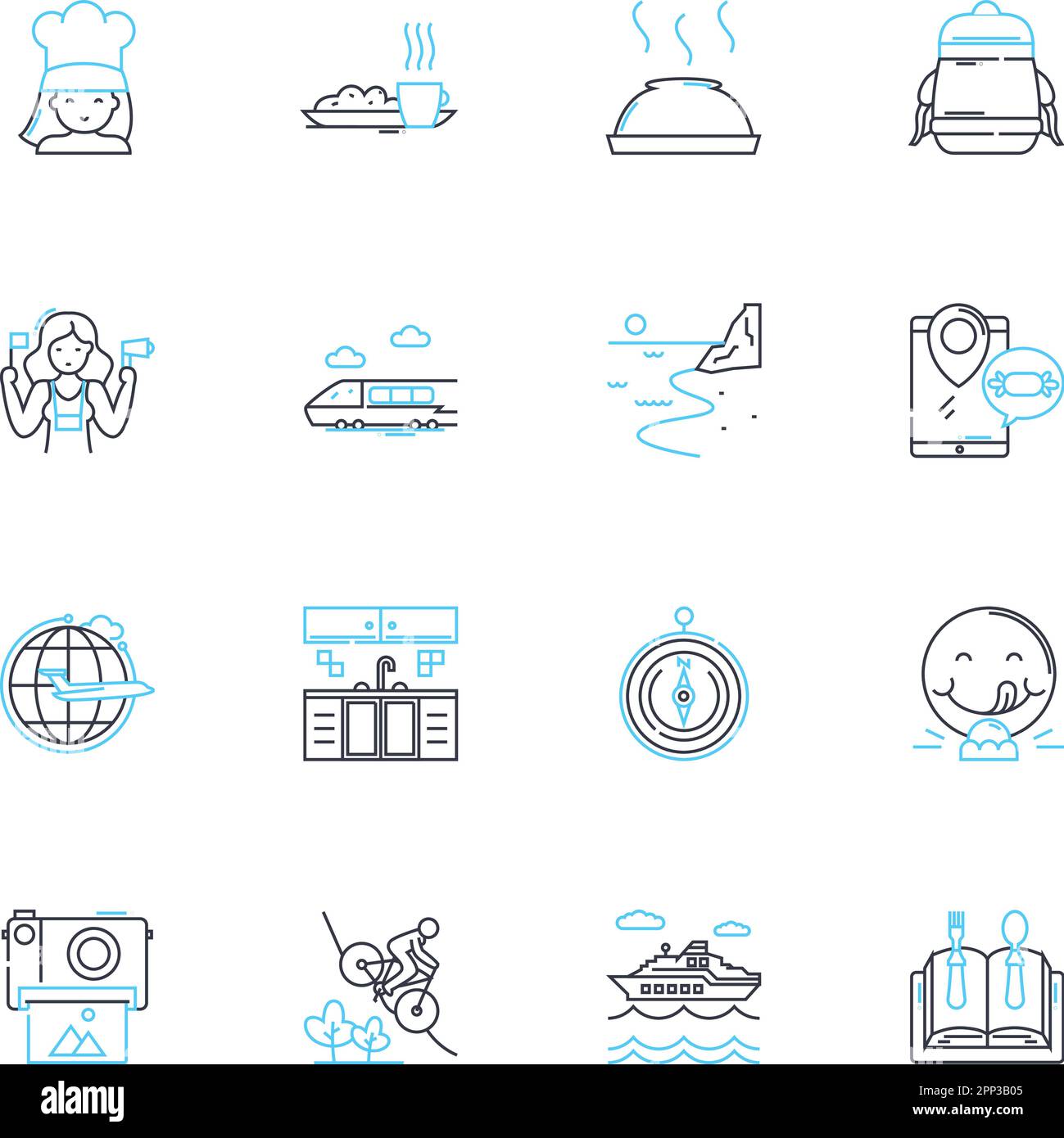 Specialty linear icons set. Gourmet, Boutique, Artisan, Craftsmanship ...