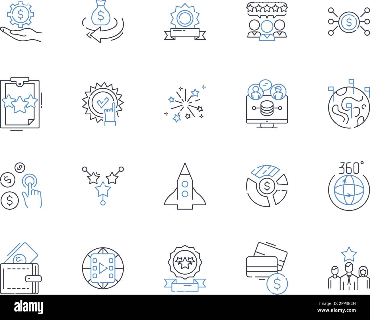 Wealth preservation line icons collection. Estate, Trusts, Inheritance ...