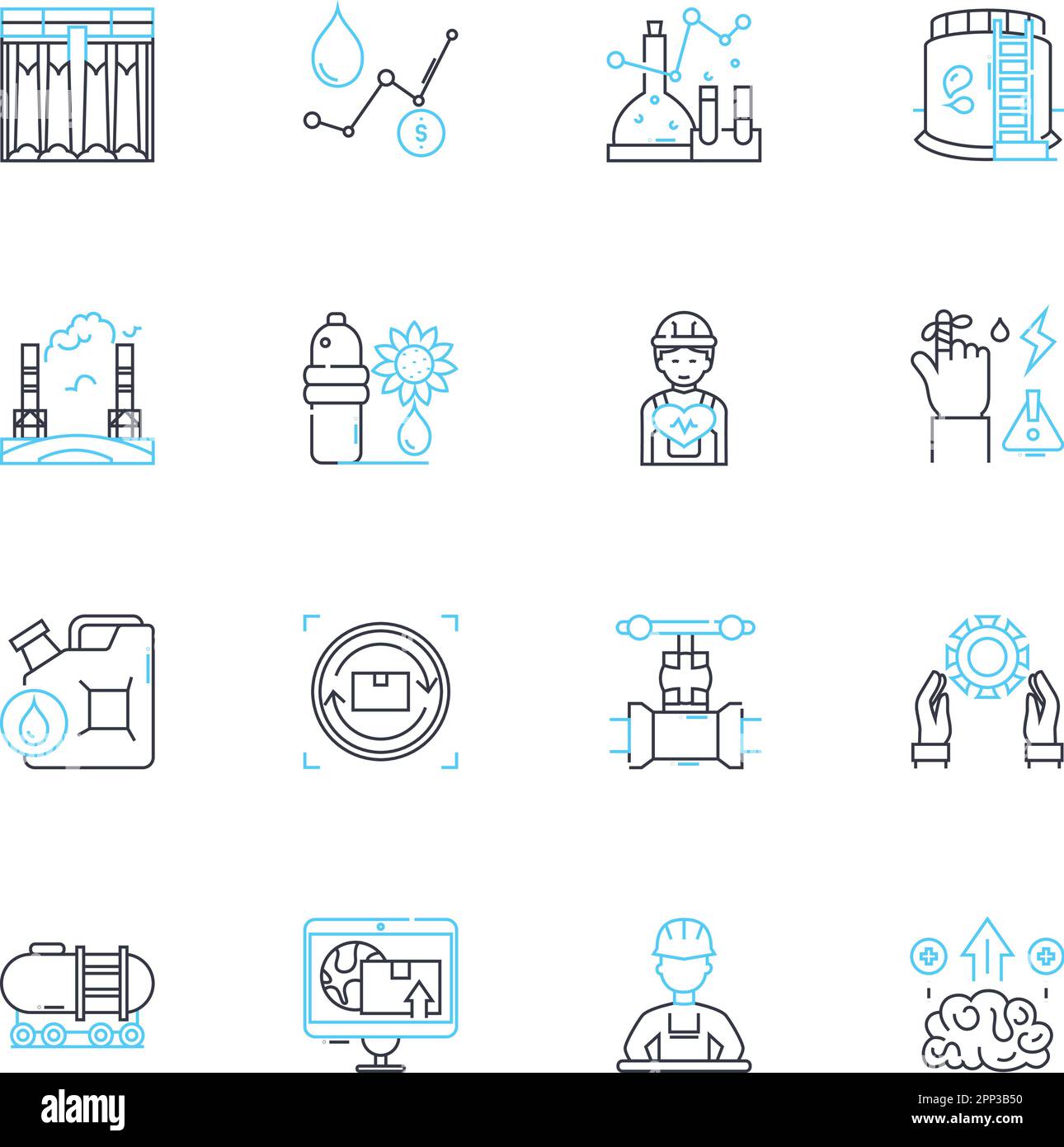 Creation linear icons set. Genesis, Evolution, Formation, Beginning ...