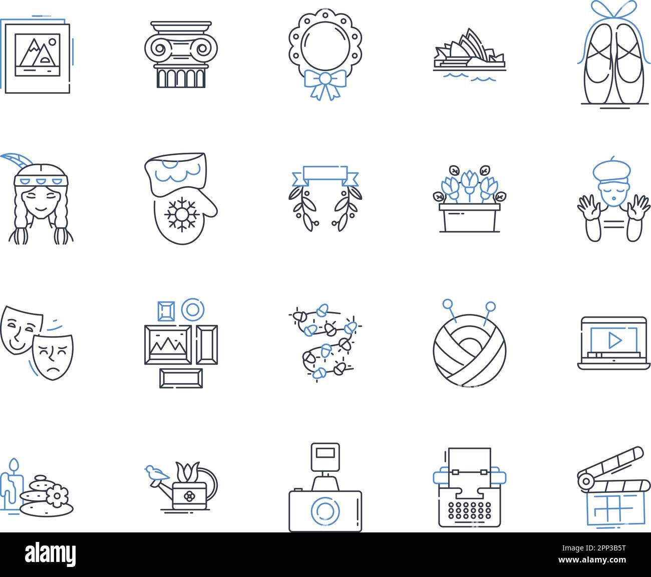 Fitness workouts line icons collection. Cardio, Resistance, HIIT ...