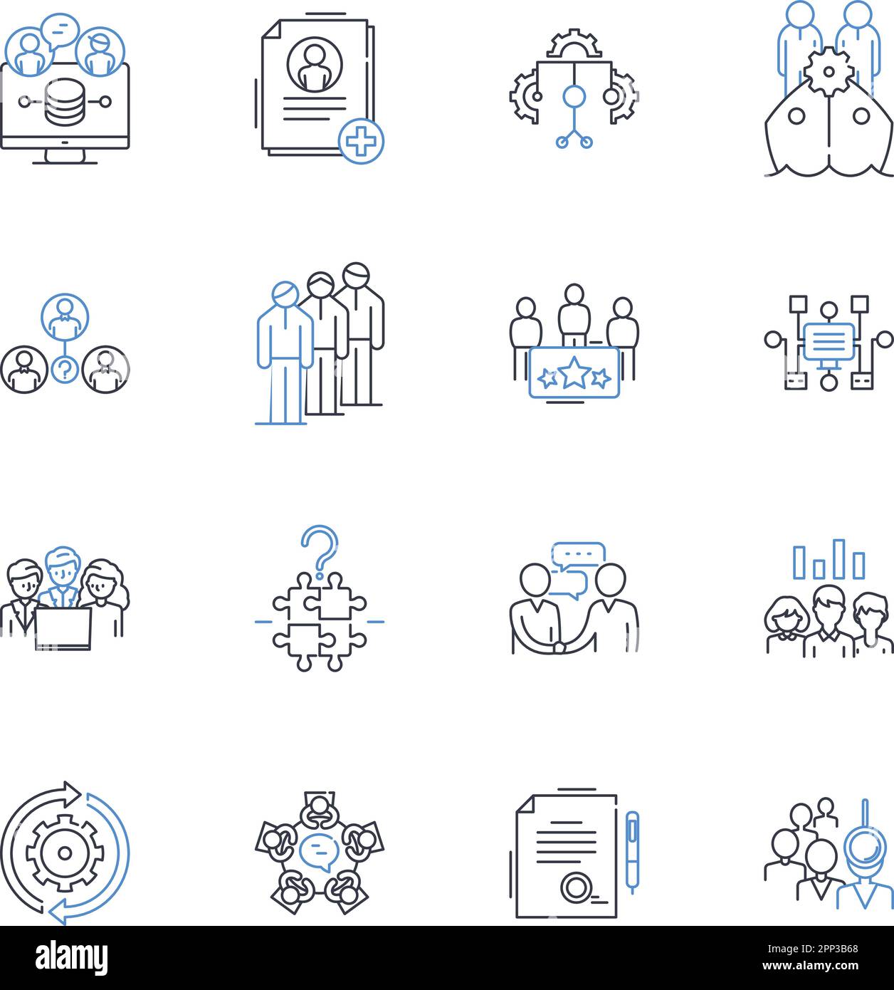 Team congress line icons collection. Collaboration, Leadership ...