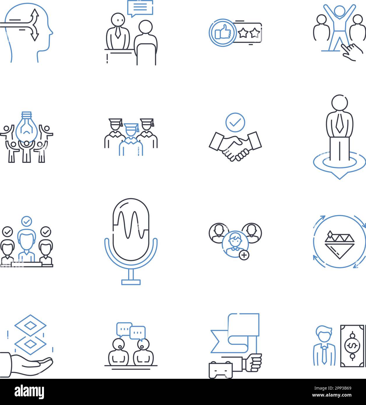 Workplace education line icons collection. Training, Development, Learning, Progress, Skills ...