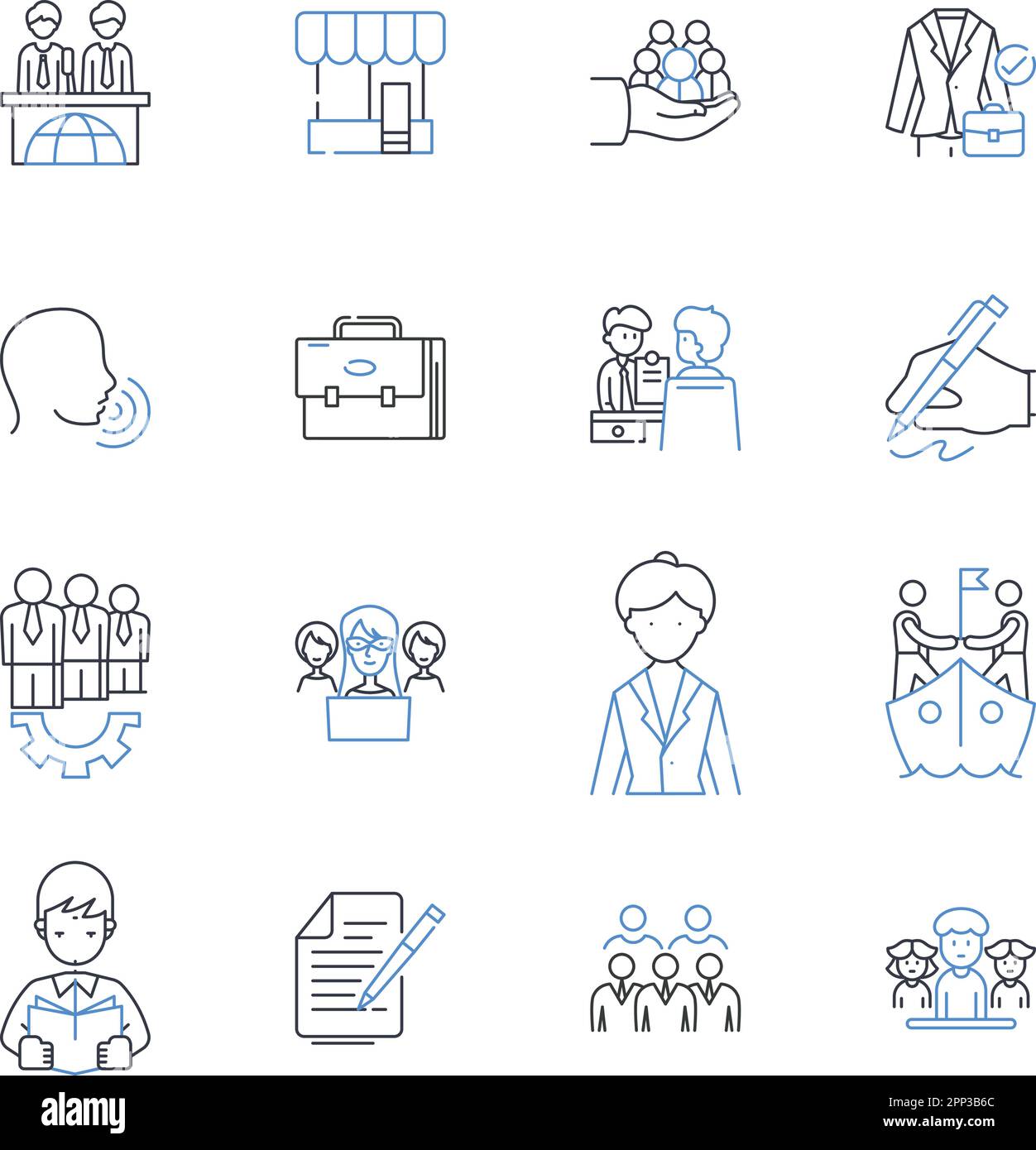 Objective Line Icons Collection Ambition Target Purpose Goal