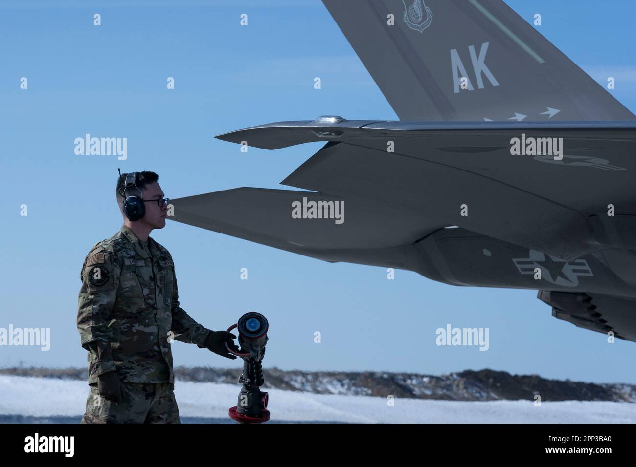 U.S. Airman 1st Class Thomas Cherry, a fuels distribution technician ...
