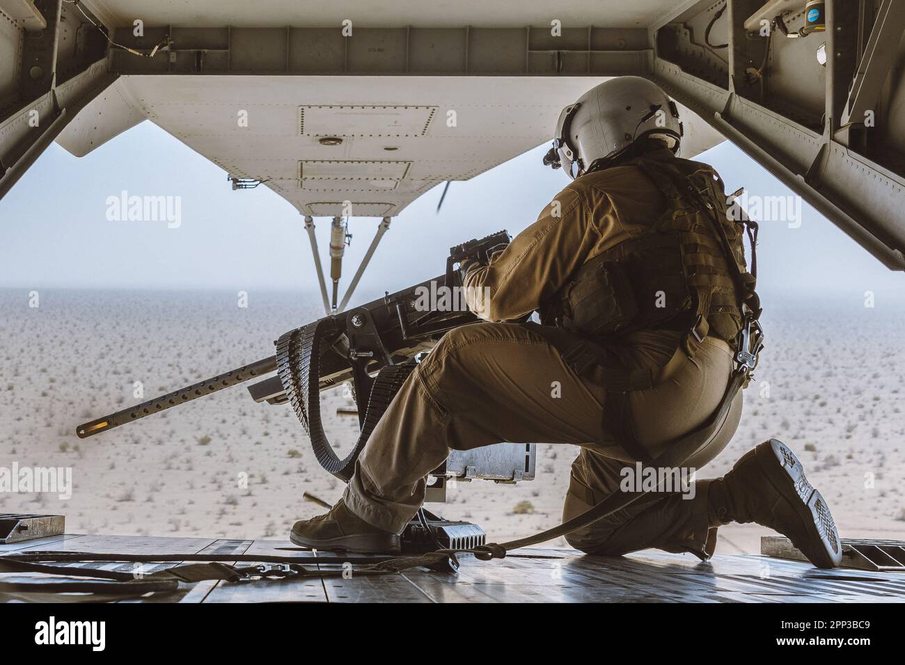 U.S. Marine Corps Staff Sgt. Donald Cutler, crew chief, Marine Heavy ...