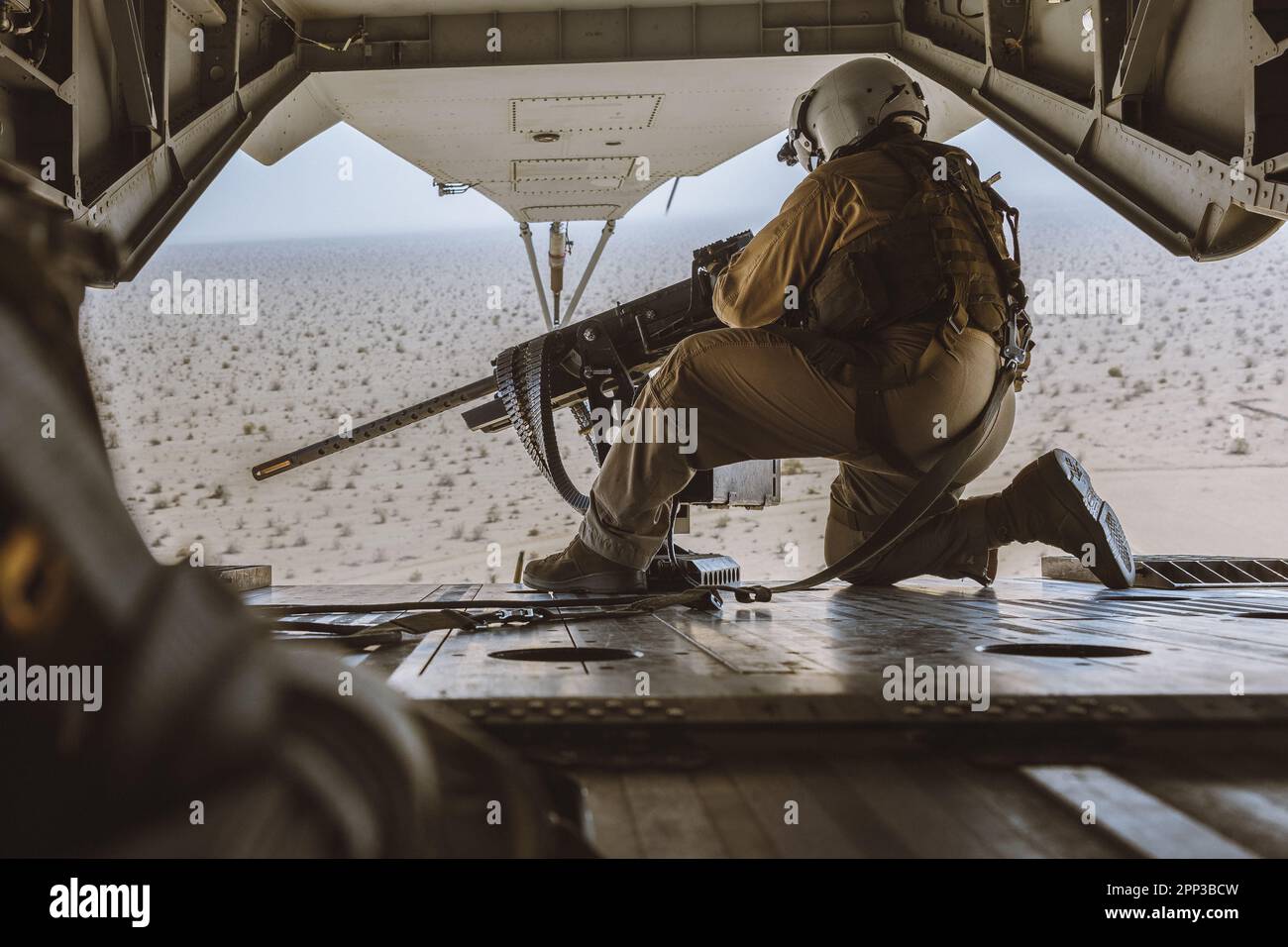 U.S. Marine Corps Staff Sgt. Donald Cutler, crew chief, Marine Heavy ...