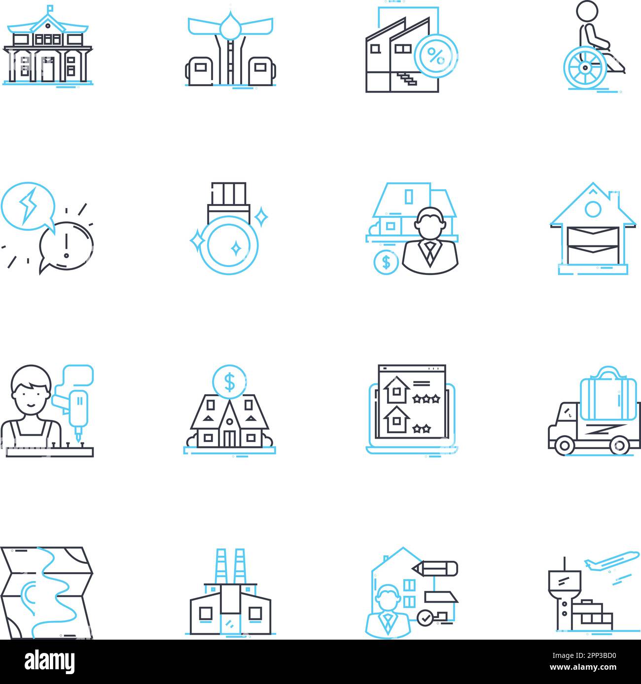 Wills linear icons set. Estate, Heir, Executor, Beneficiary, Probate ...