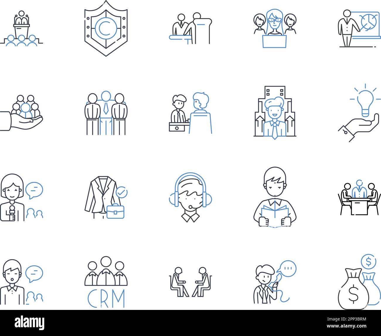 Livelihood line icons collection. Career, Occupation, Work, Employment ...