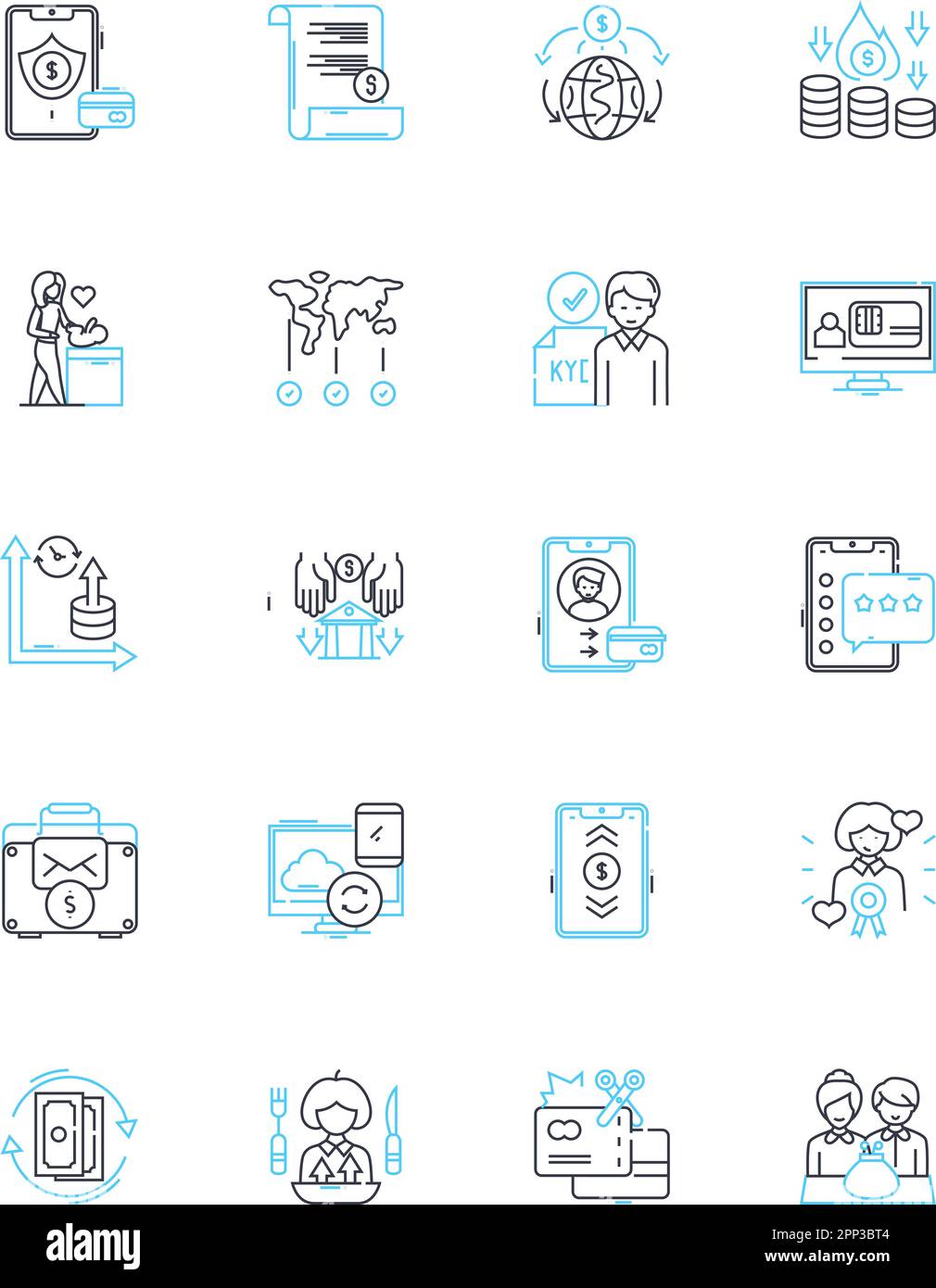 Biotechnology Sector Linear Icons Set Genomics Proteomics Bioinformatics Antibiotics