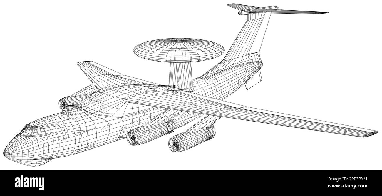Vector AWACS Plane. Available EPS-10 vector format Stock Vector Image ...