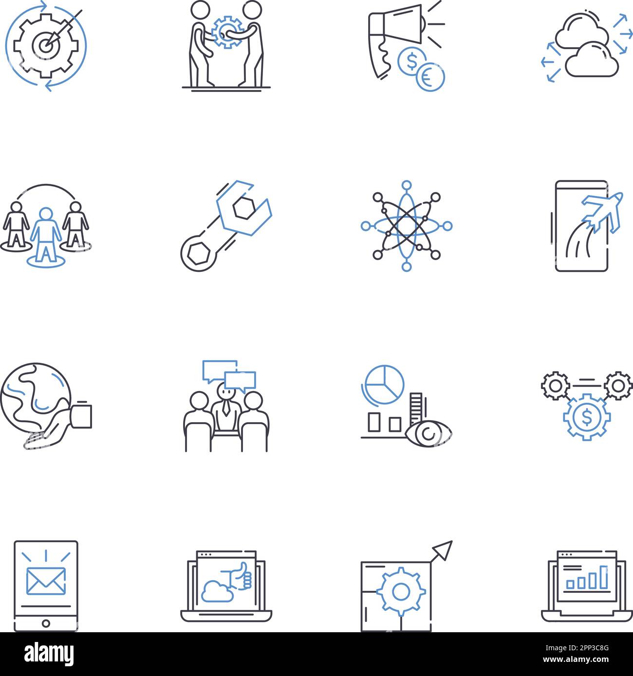 Liaison line icons collection. Partnership, Collaboration, Connection ...