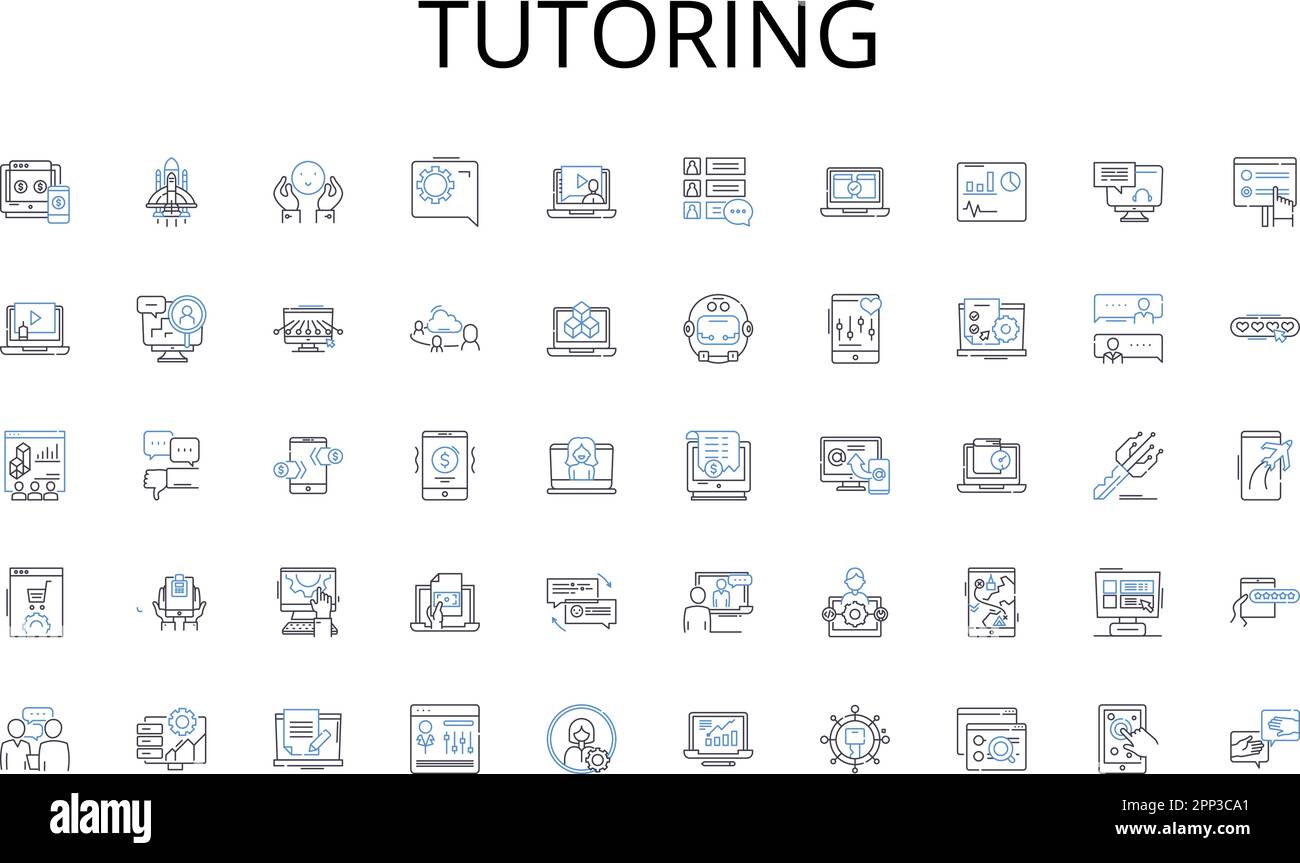 Tutoring line icons collection. Branding, Promotion, Creativity ...