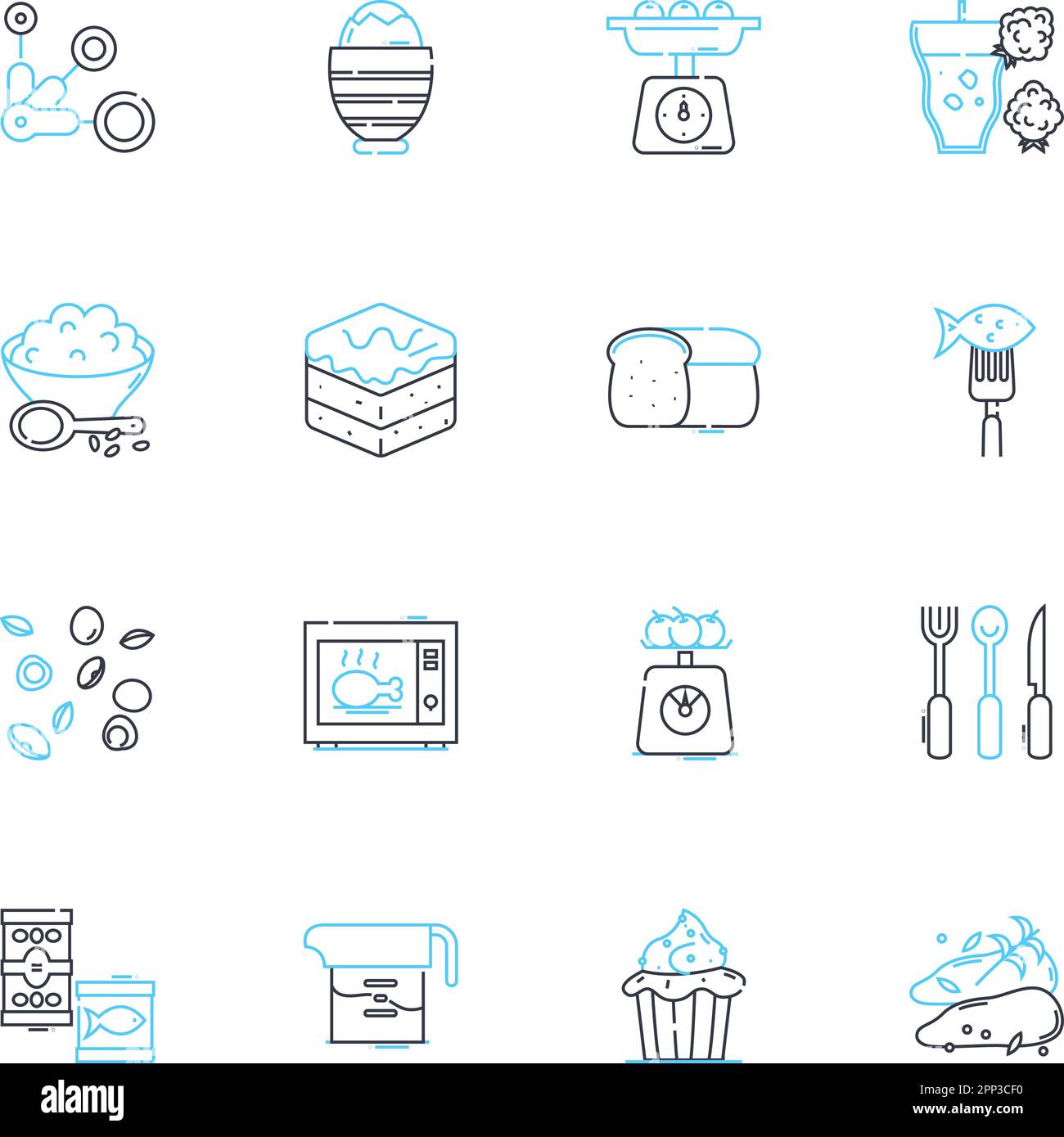 Gourmet bazaar linear icons set. Delicacies, Exotic, Fine, Artisan ...