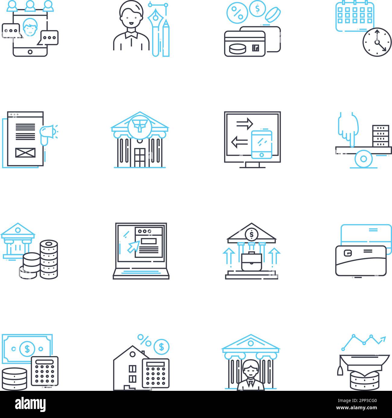 Corporate finance linear icons set. Investments, Mergers, Acquisitions ... Corporate finance linear icons set. Investments, Mergers, Acquisitions ...