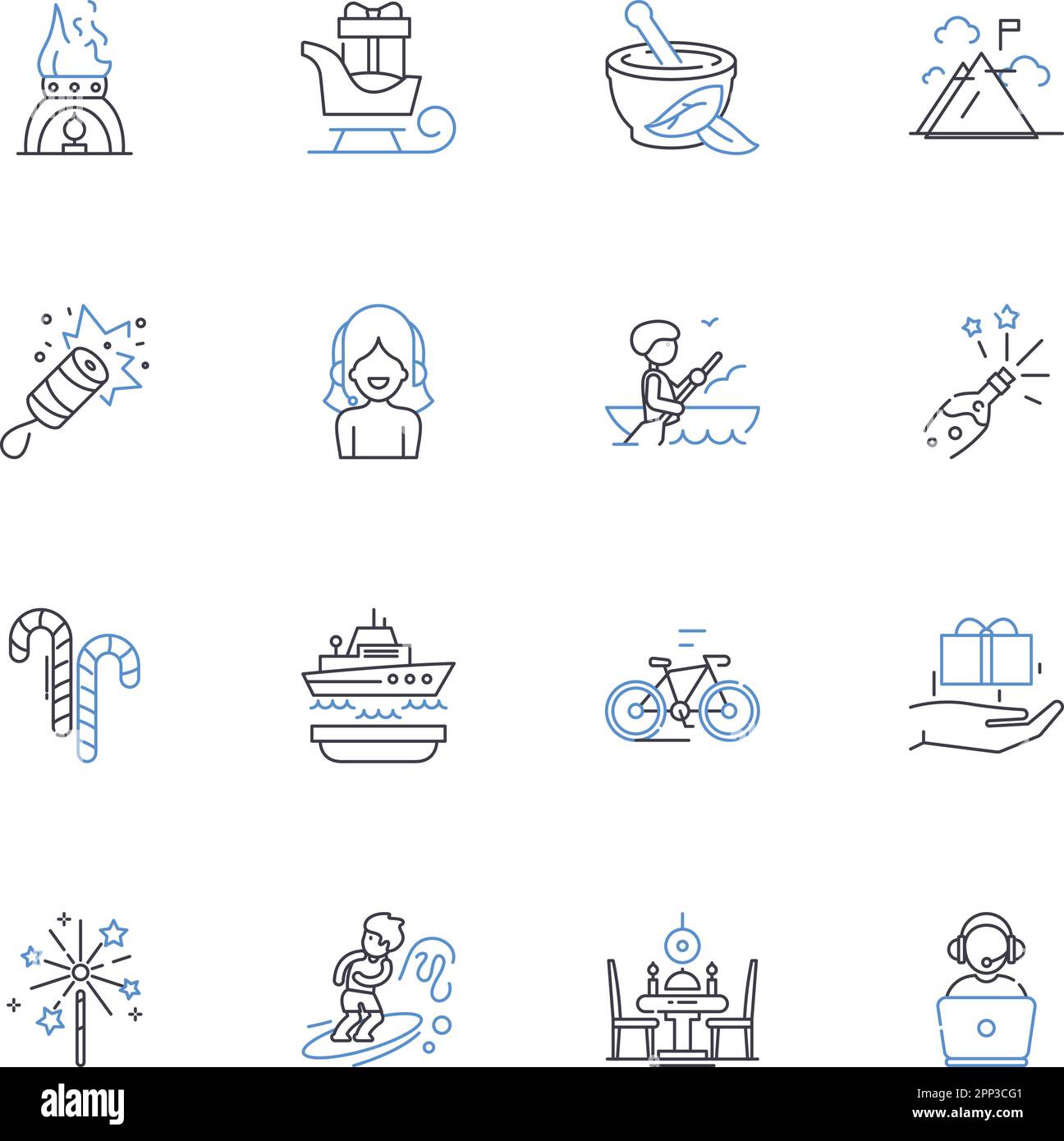 Game playing line icons collection. Strategy, Competition, Fun, Victory ...