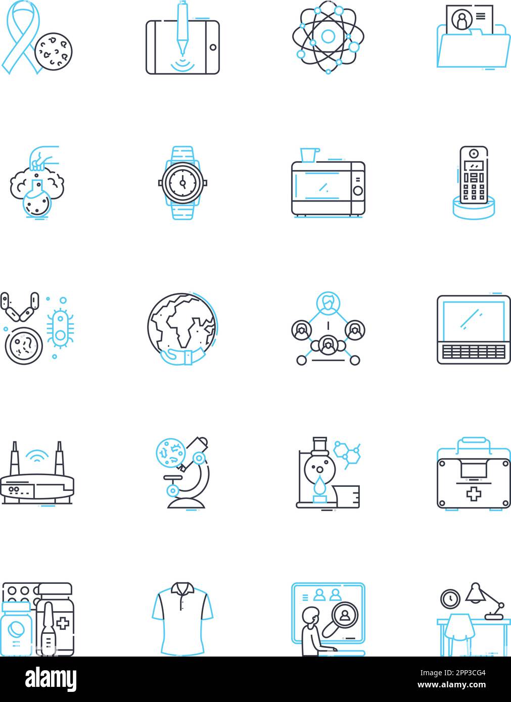 Pharmacology linear icons set. Medications, Drugs, Pharmacokinetics ...
