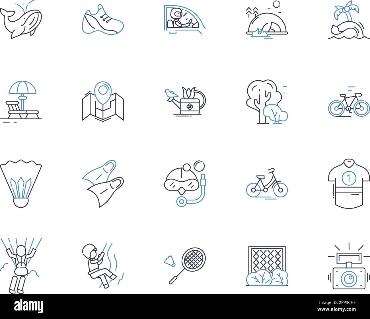 Fun time line icons collection. Amusement, Entertainment, Playtime ...