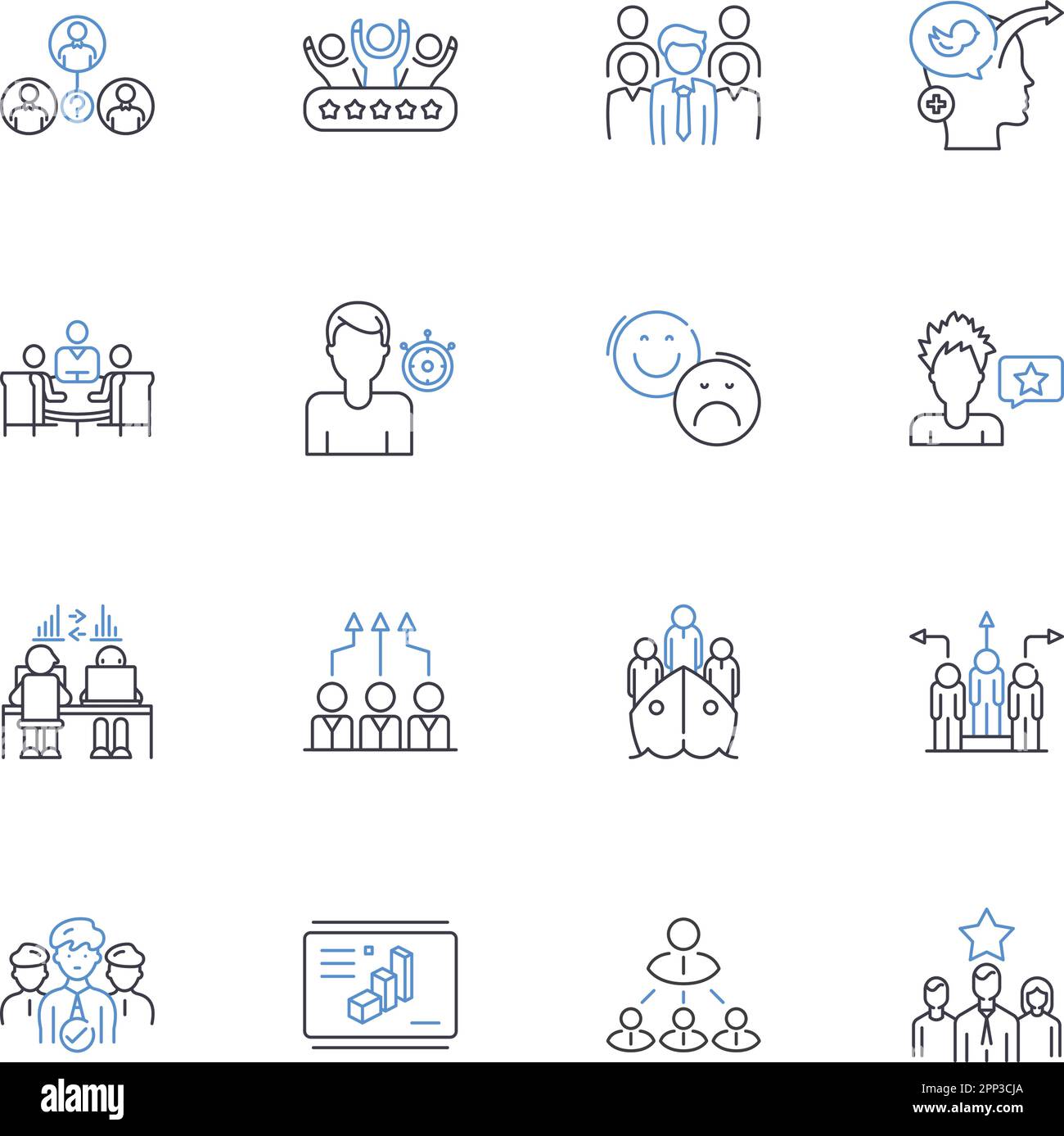 Regimen staff line icons collection. Dedicated, Professional, Reliable ...