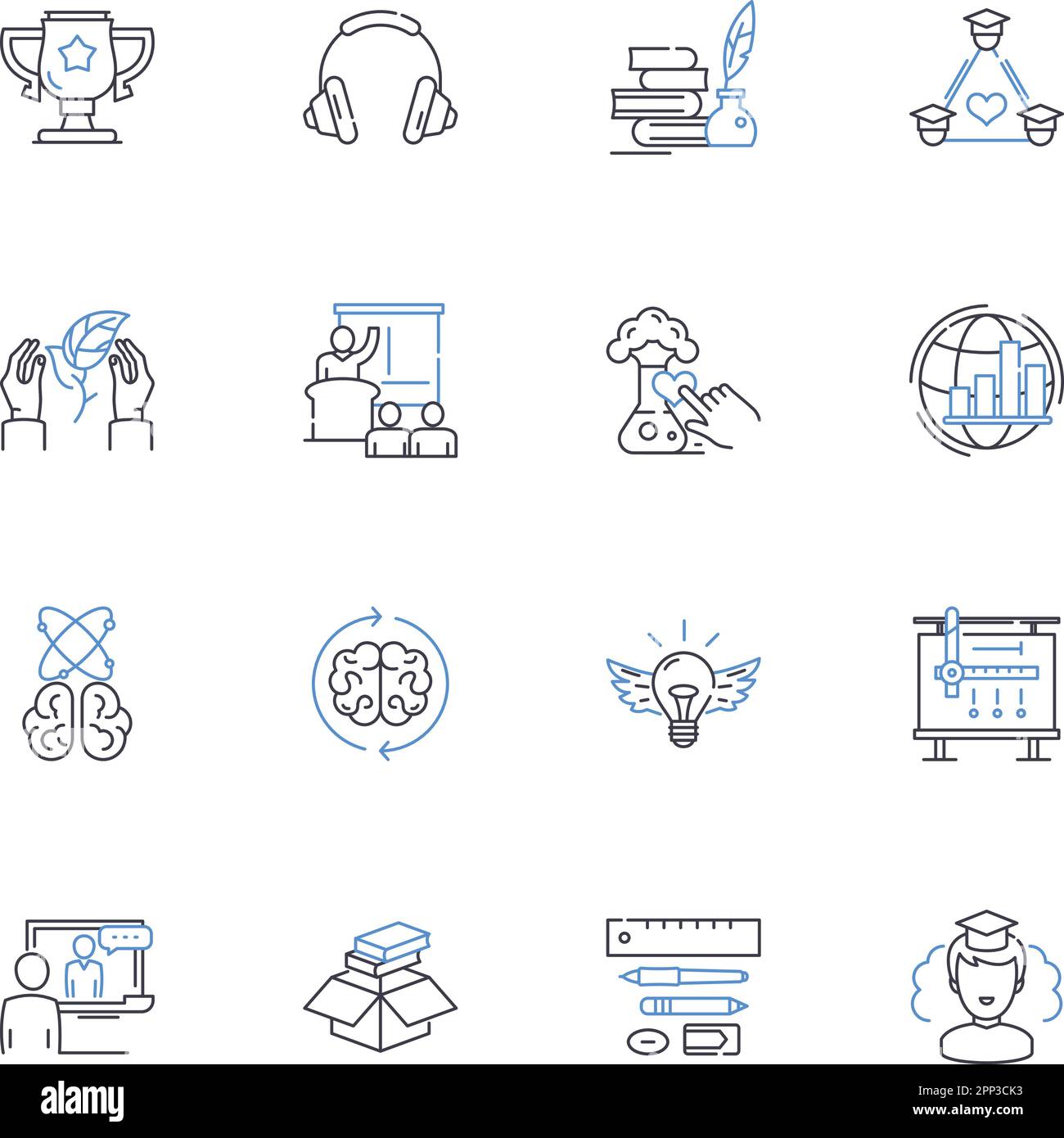 Discernment line icons collection. Insight, Perception, Judgment ...
