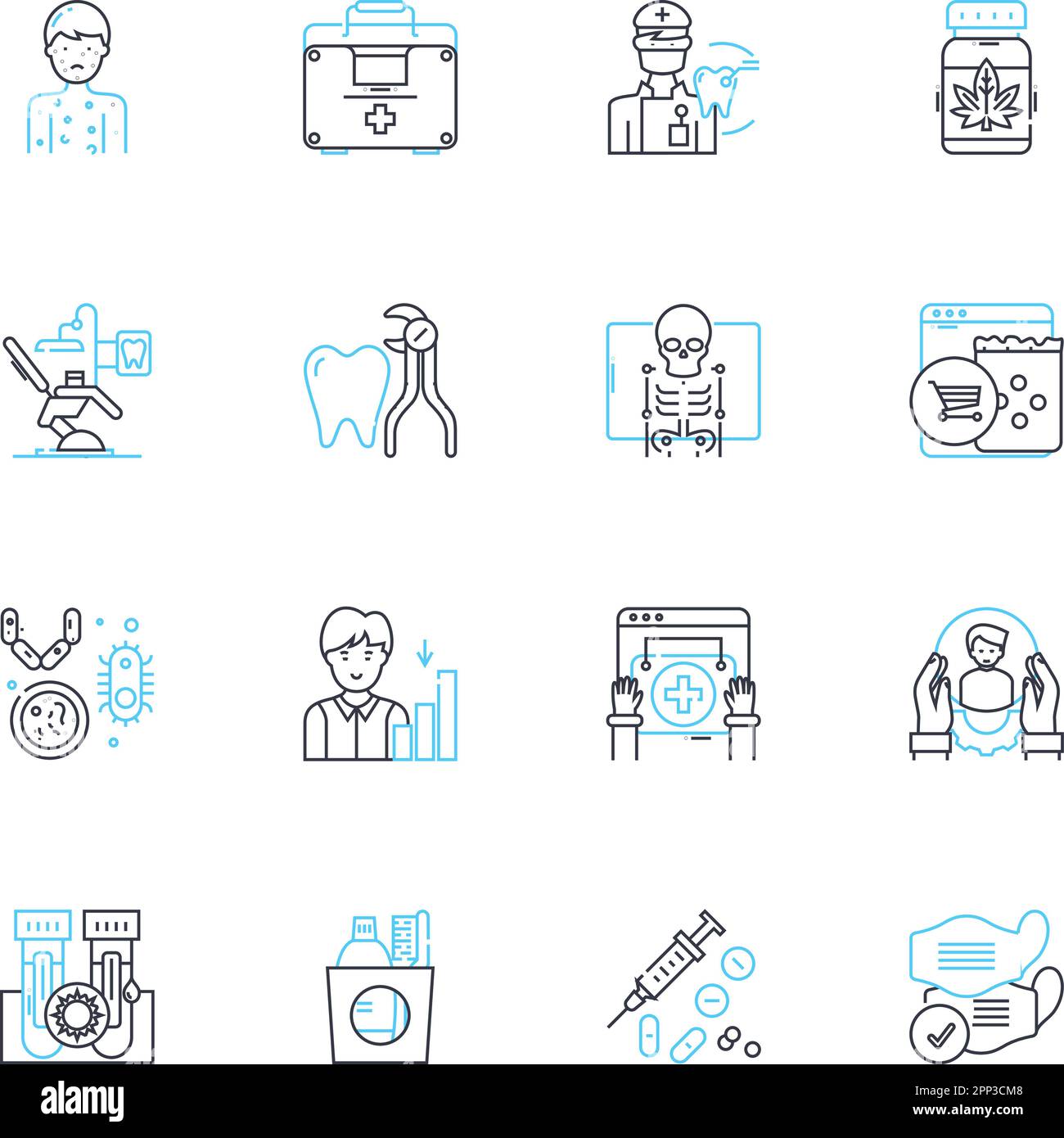 Bespoke Therapy Linear Icons Set Personalized Customized Tailored Individualized Unique