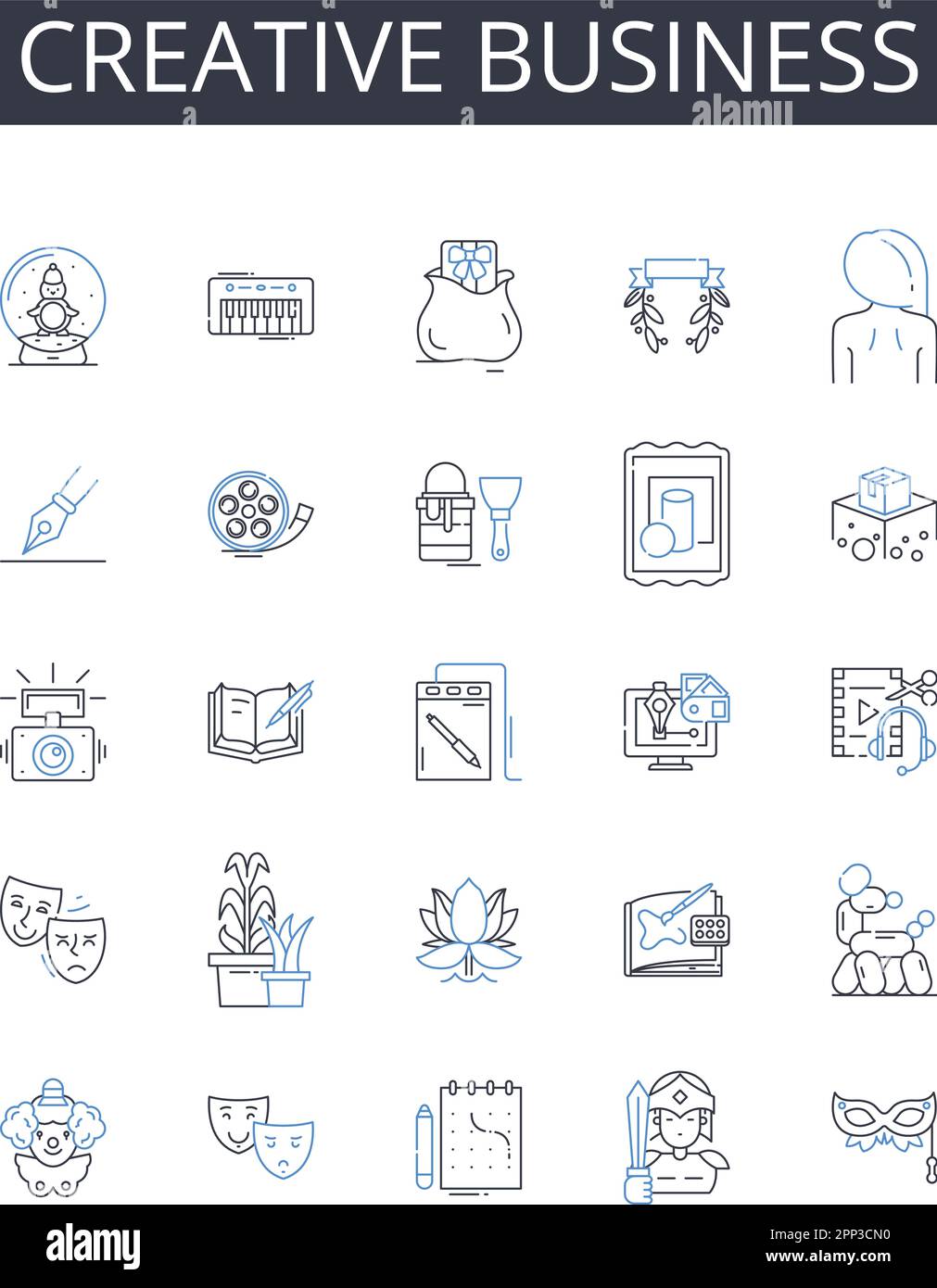 Creative business line icons collection. Innovative idea, Original ...