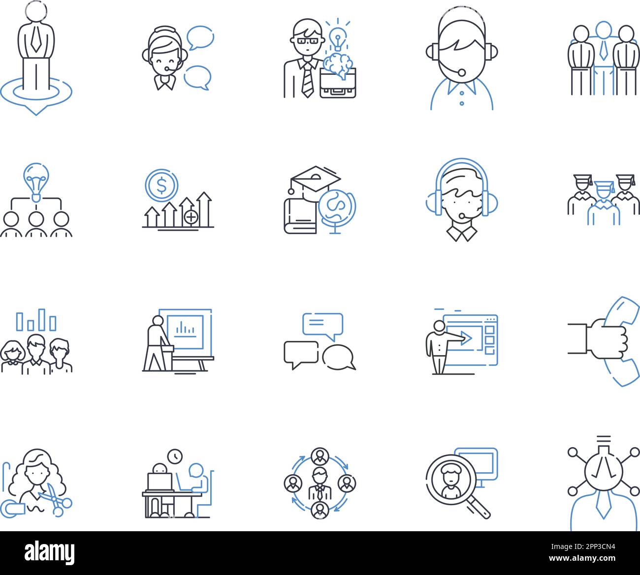 Learning curve line icons collection. Improvement, Progress, Adaptation ...