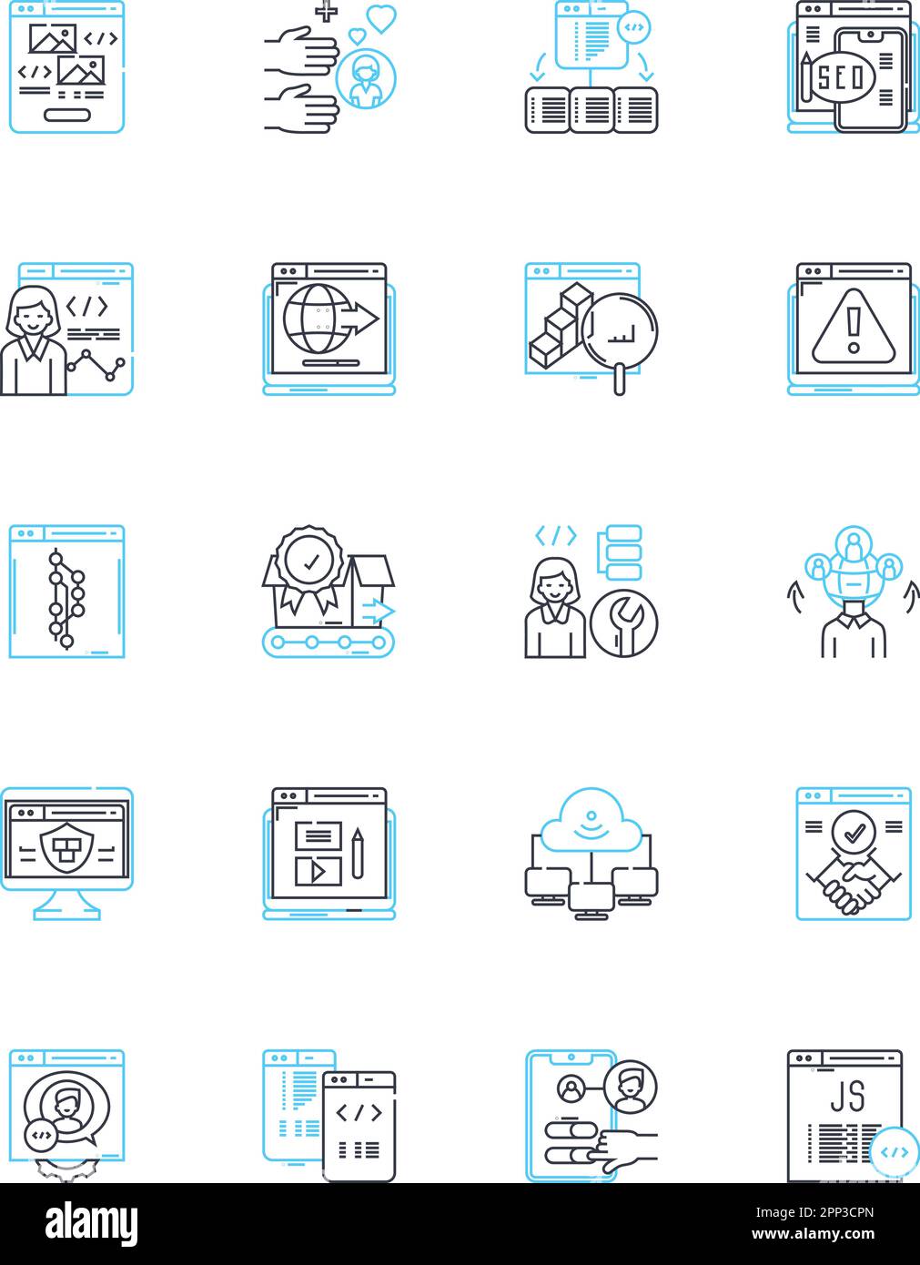 Financial guidance linear icons set. Budgeting, Investment, Retirement ...