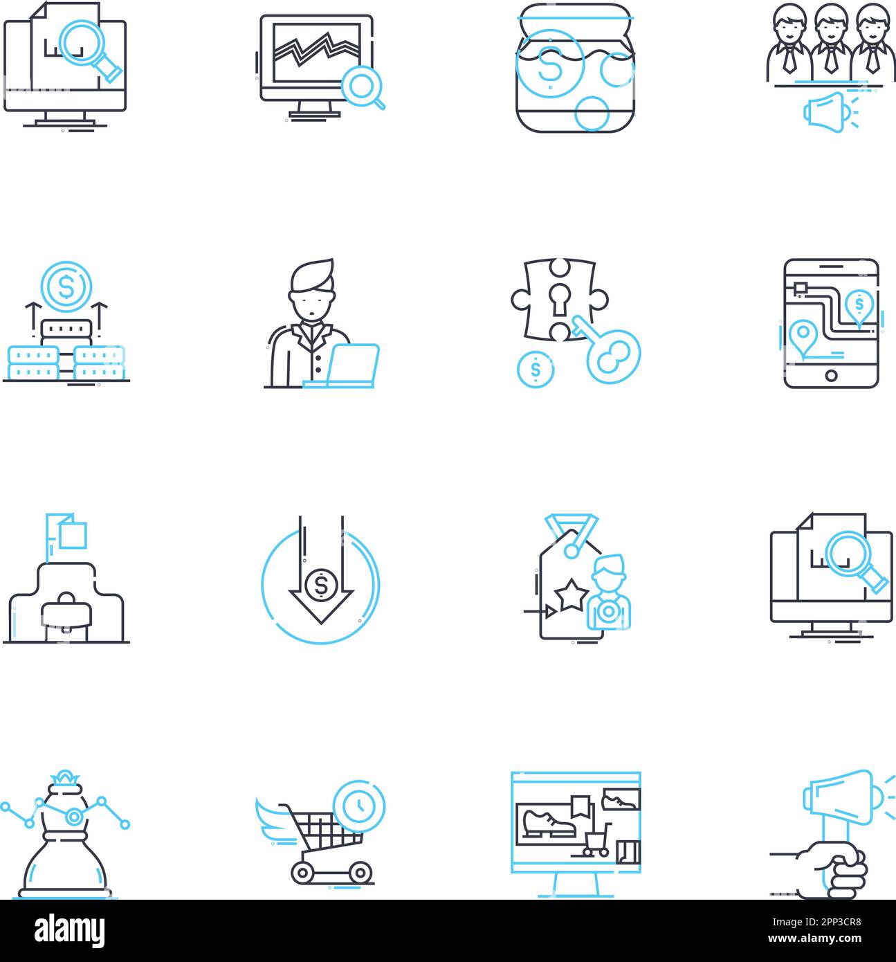 Capital structure linear icons set. Equity, Debt, Financing, Assets ... Capital structure linear icons set. Equity, Debt, Financing, Assets ...