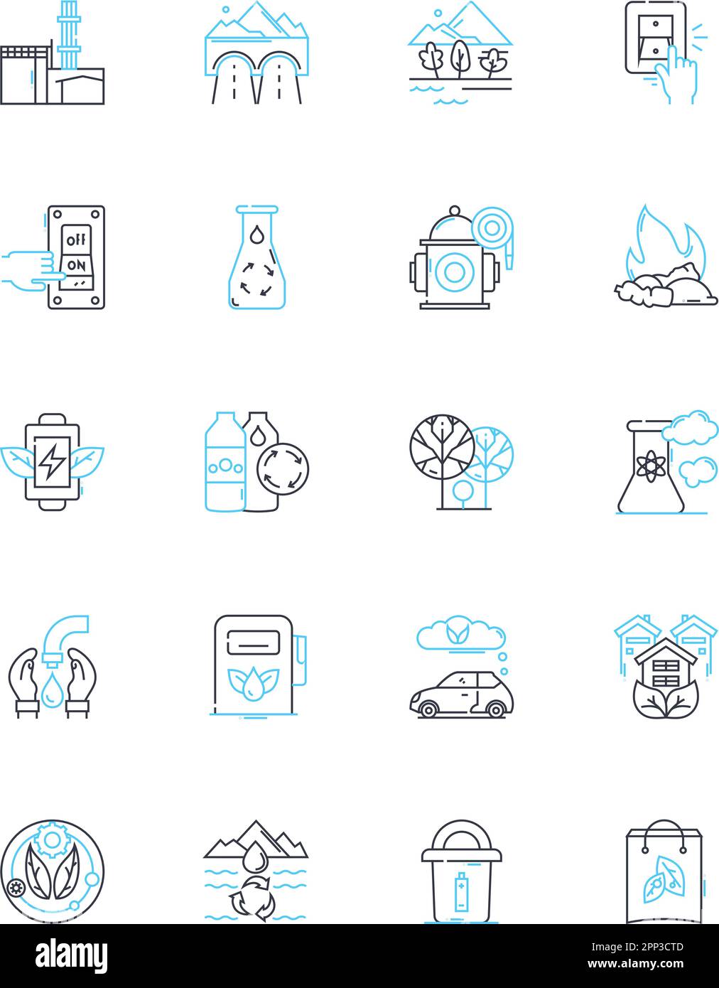 Green sustainability linear icons set. Eco-friendly, Renewable, Carbon ...