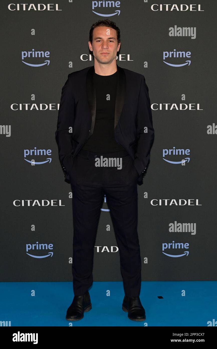 Rome, Italy. 21st Apr, 2023. Lorenzo Cervasio attends the blu carpet of ...