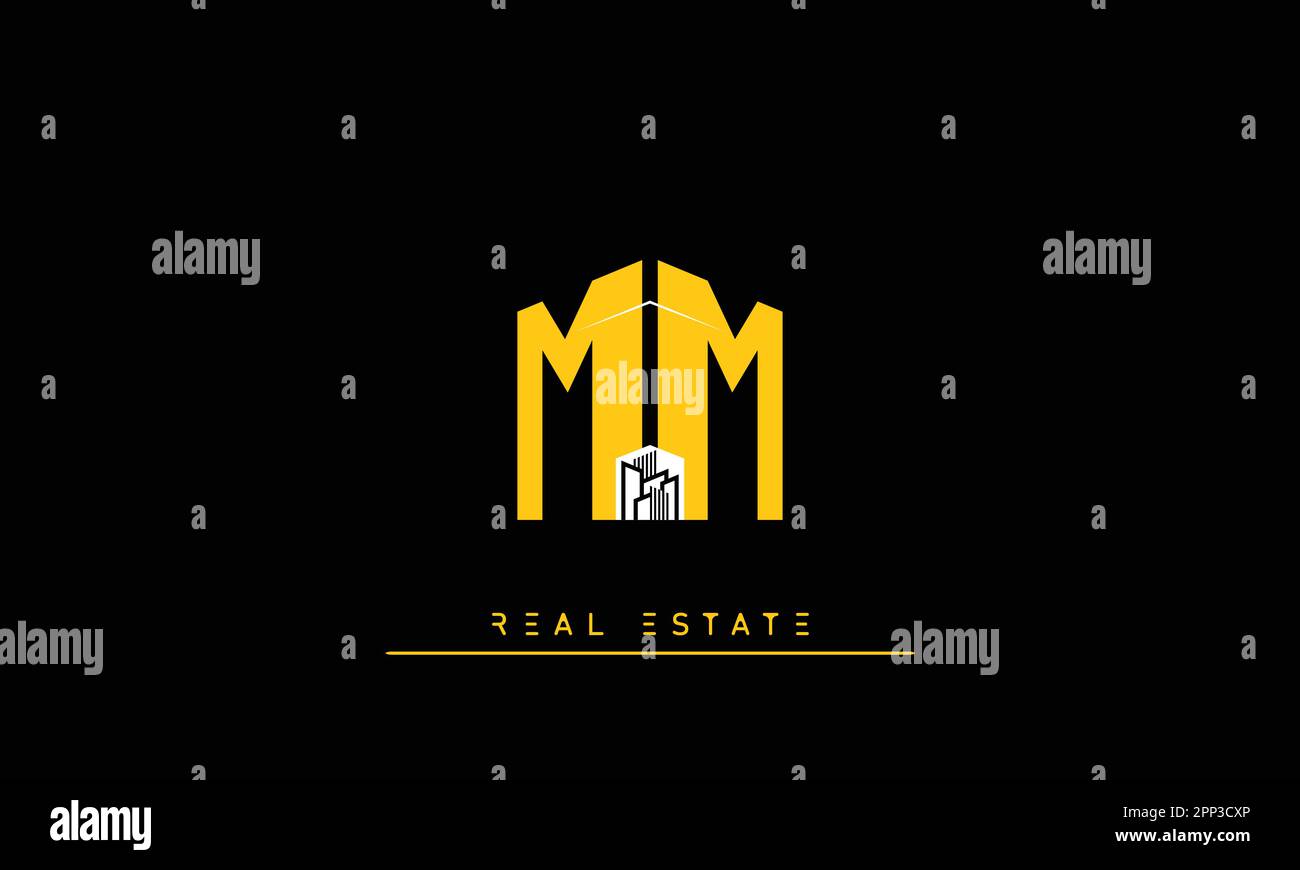 Alphabet letters Modern Creative logo MM Stock Vector Image & Art - Alamy