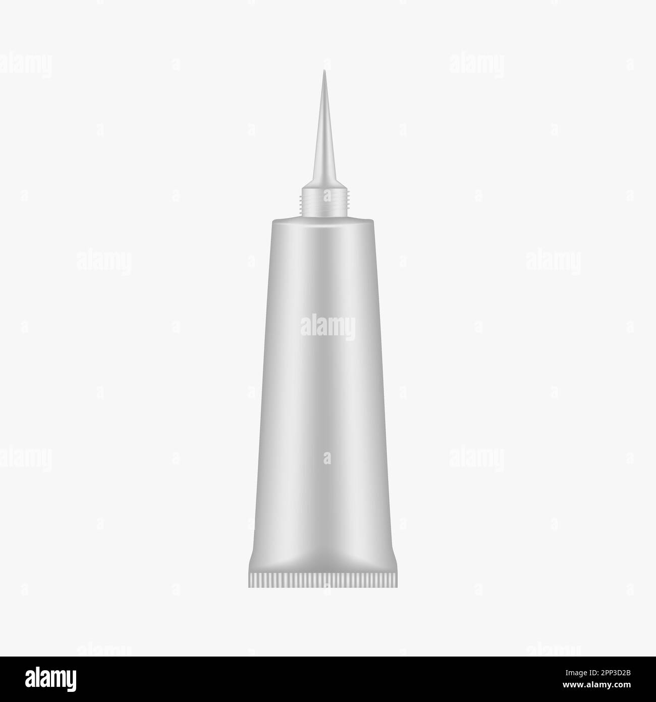 Open squeeze tube container with thin applicator, mock-up. Cream, gel ...