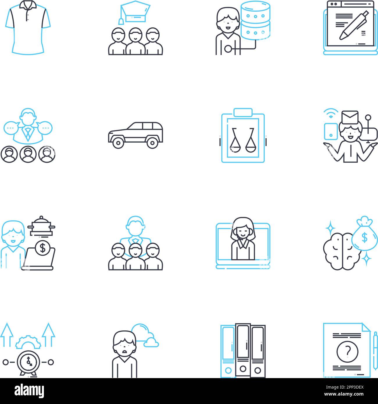 Mobile Banking Linear Icons Set Convenience Accessibility Security