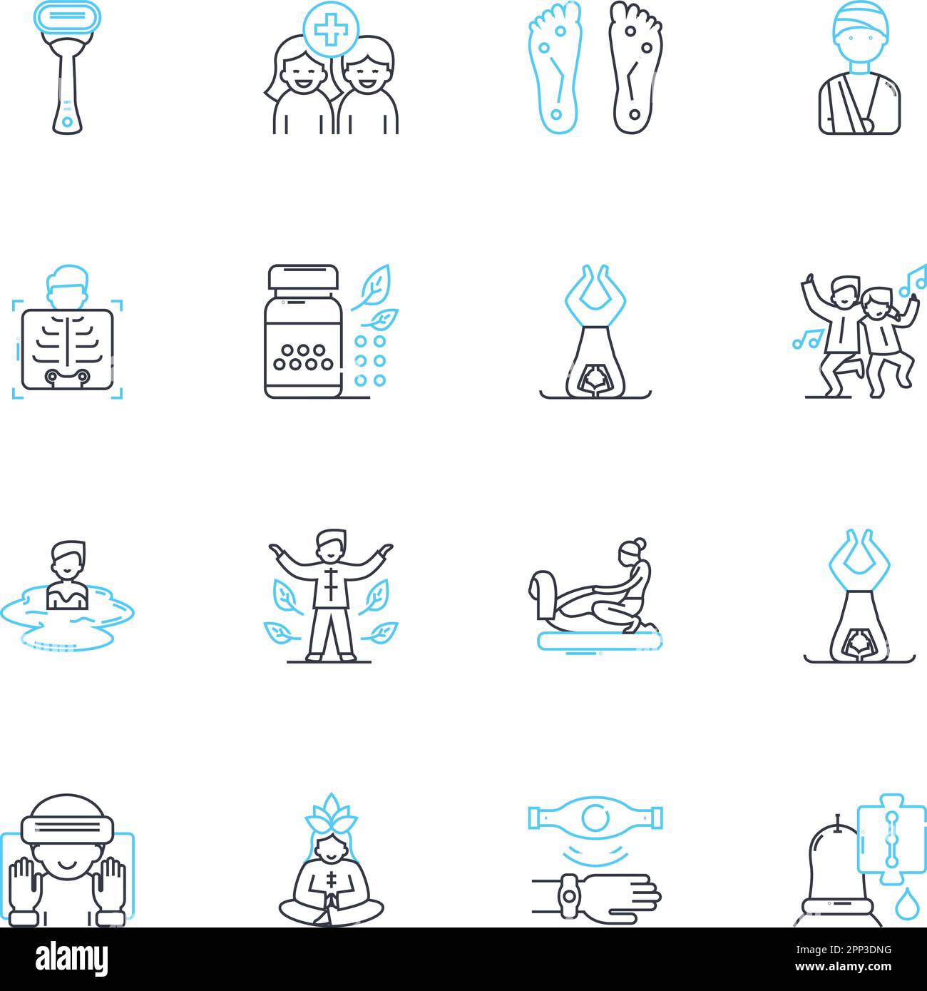 Nutritional therapy linear icons set. Health, Wellness, Nutrition, Diet ...