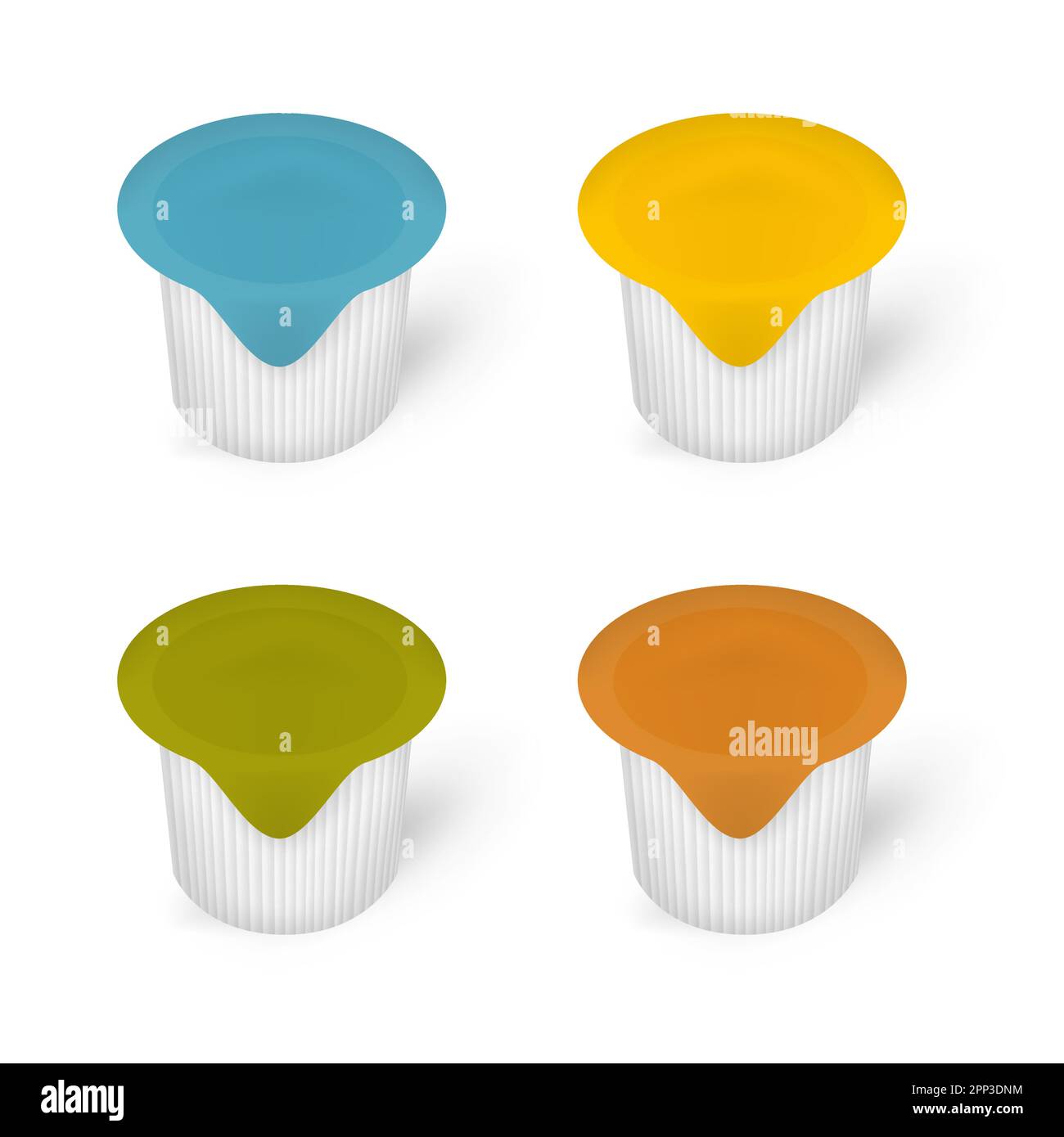 Liquid coffee creamer single package, vector template. Blank portioned ...