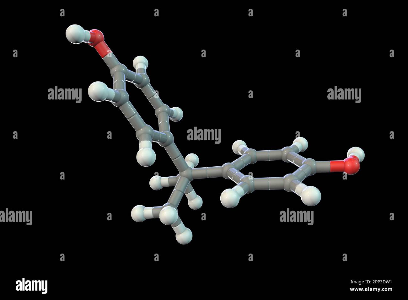 Bisphenol A molecule, illustration Stock Photo - Alamy
