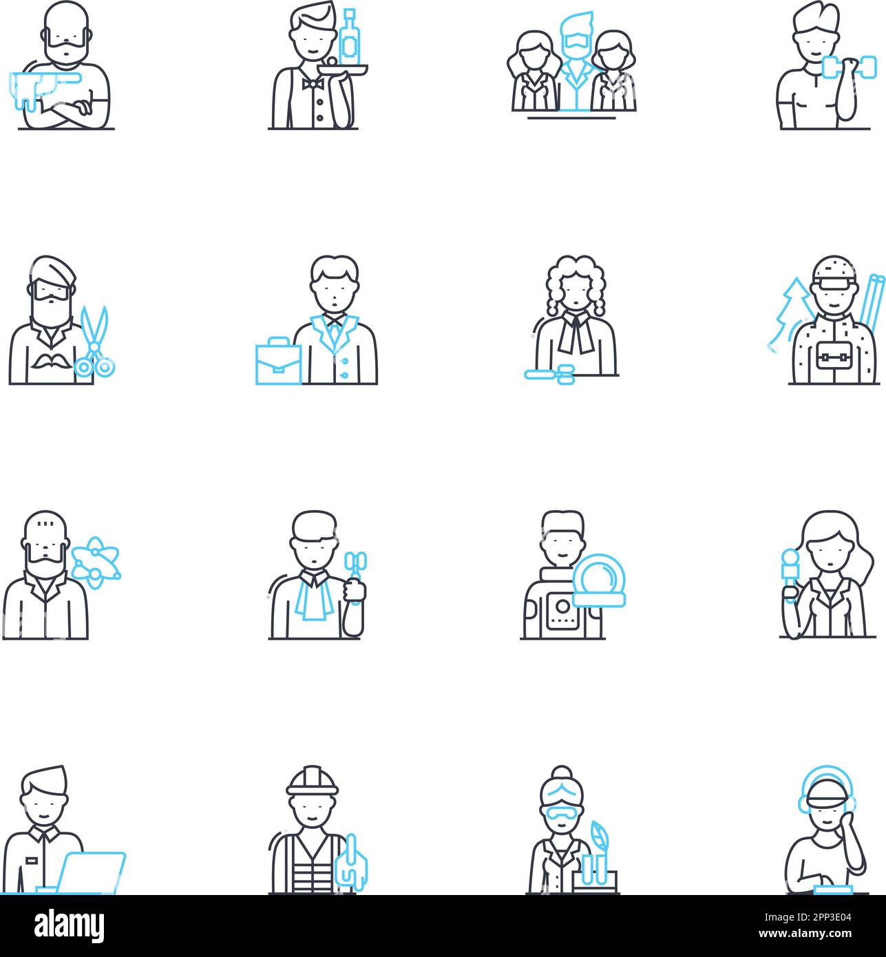 Trade elements linear icons set. Bargain, Exchange, Commerce, Deal ...