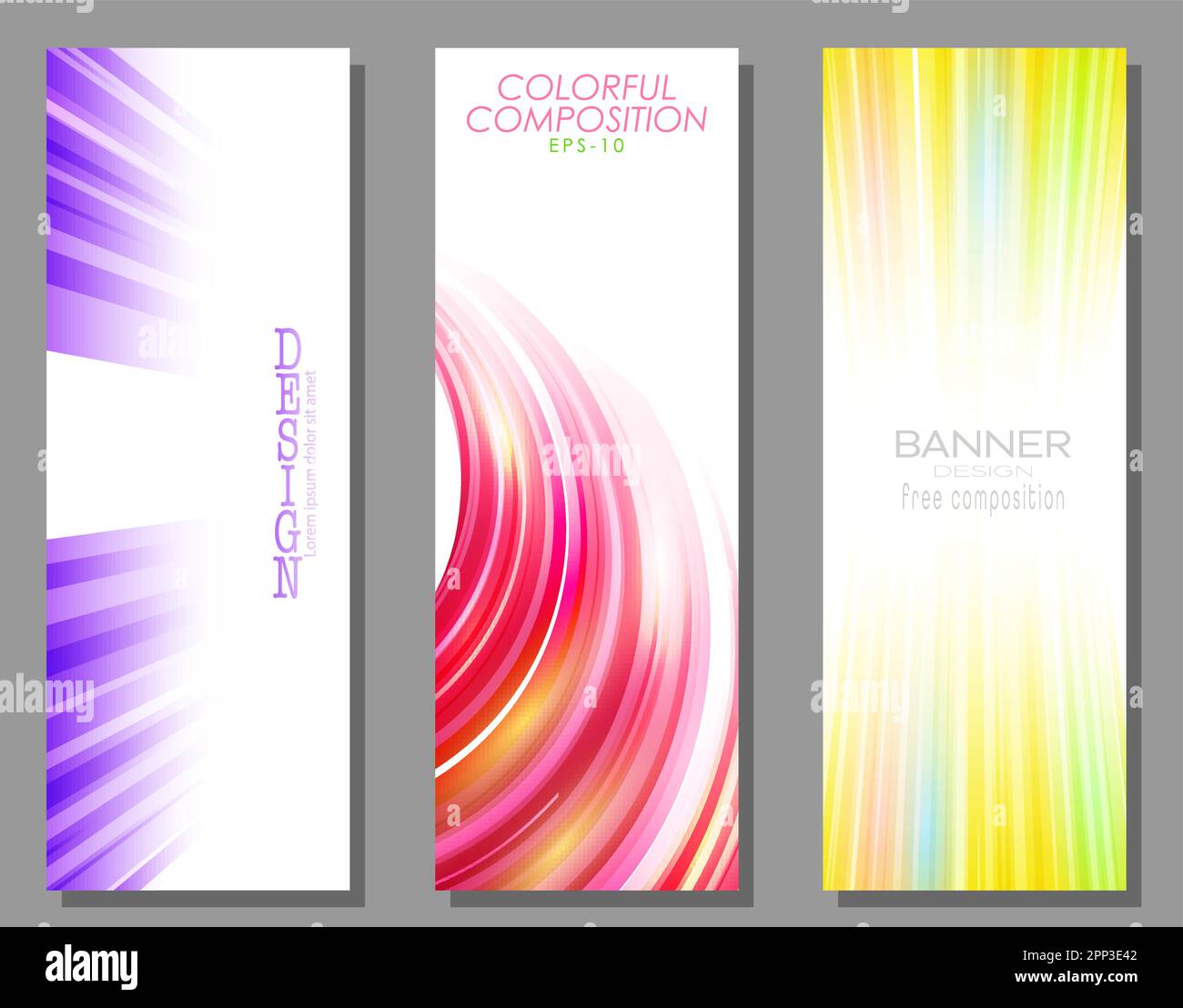 Colorful gradient background. A set of layouts for covers, brochures ...