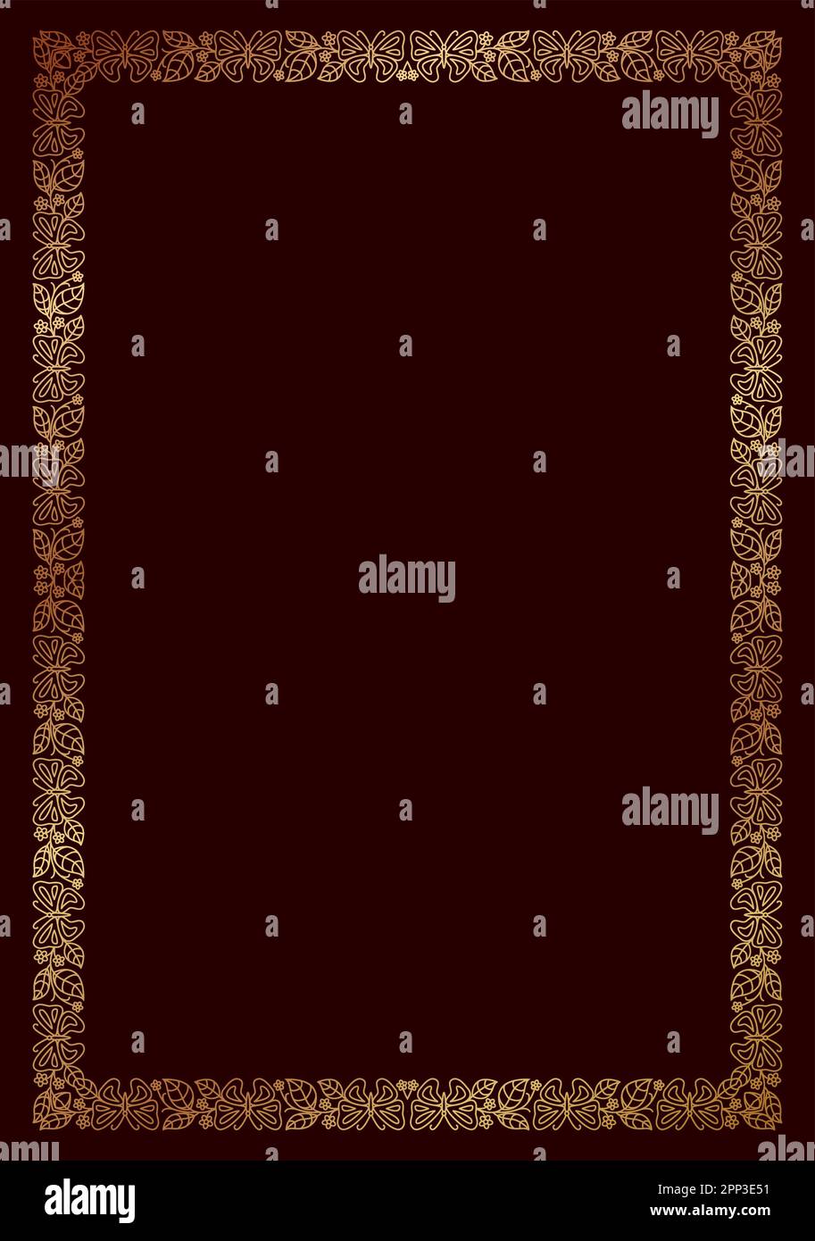 Golden vector frame Stock Vector Image & Art - Alamy