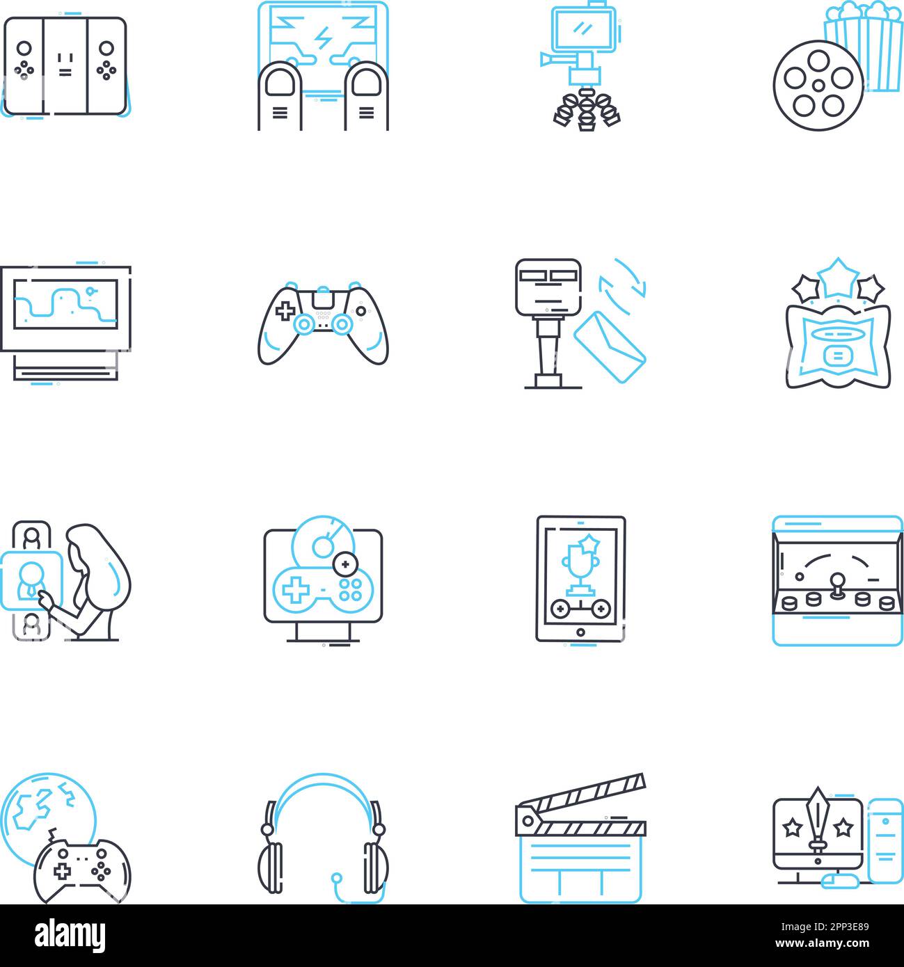 Sound and visual sector linear icons set. Acoustics , Amplification ...