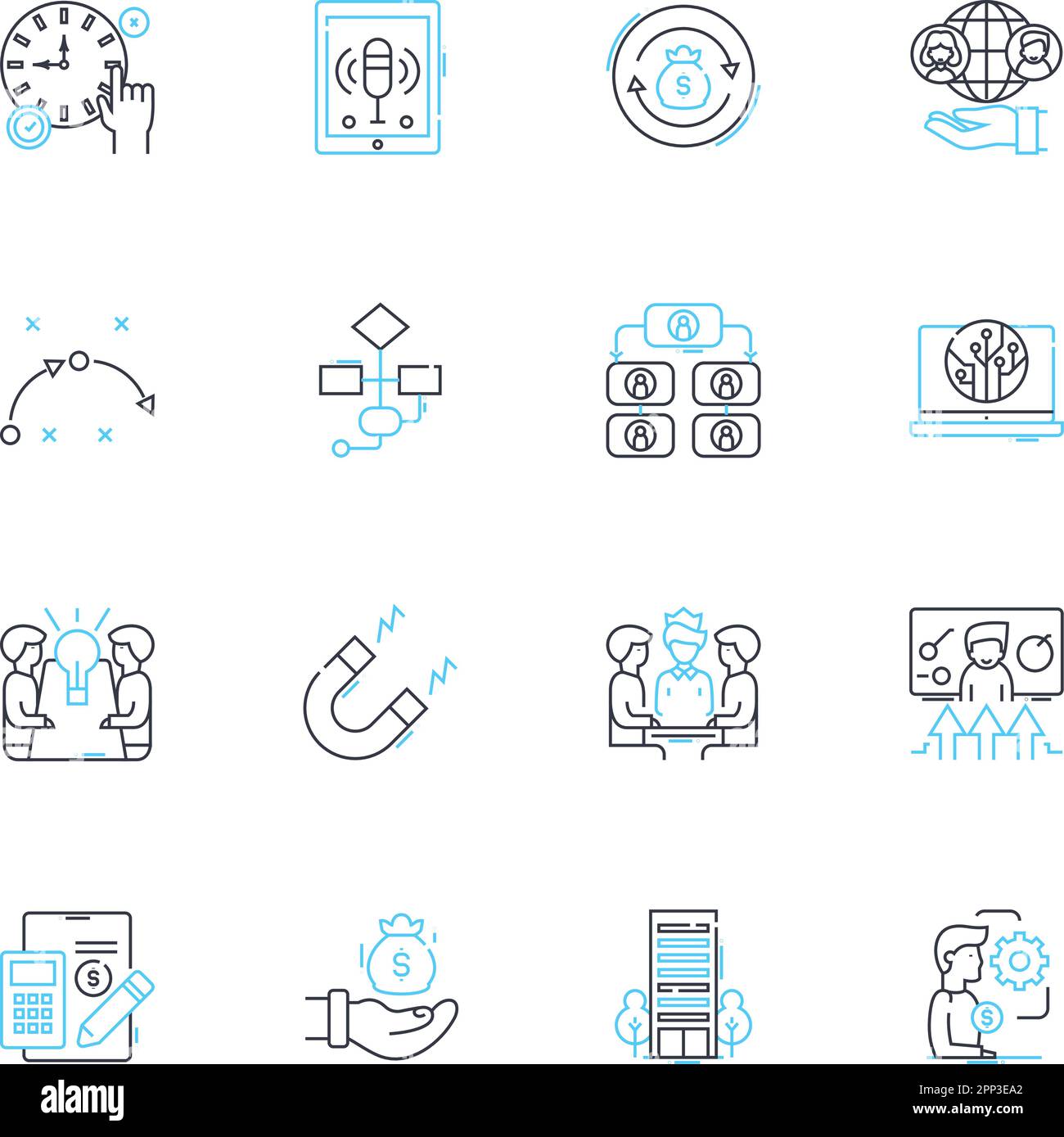 Non-profit body linear icons set. Charity, Donation, Philanthropy ...