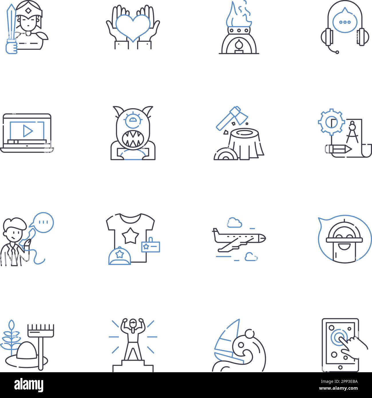 Safari experience line icons collection. Adventure, Wildlife, Explore ...