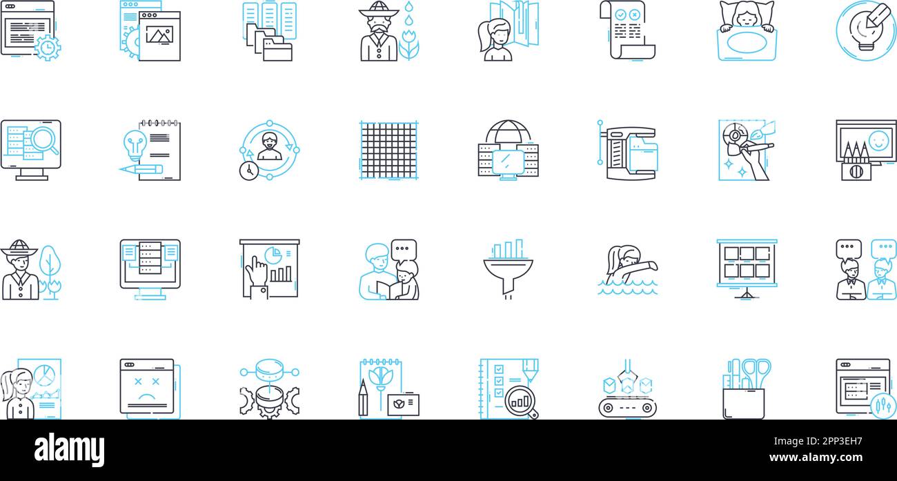 Financial compliance linear icons set. Regulation, Compliance, Auditing ...