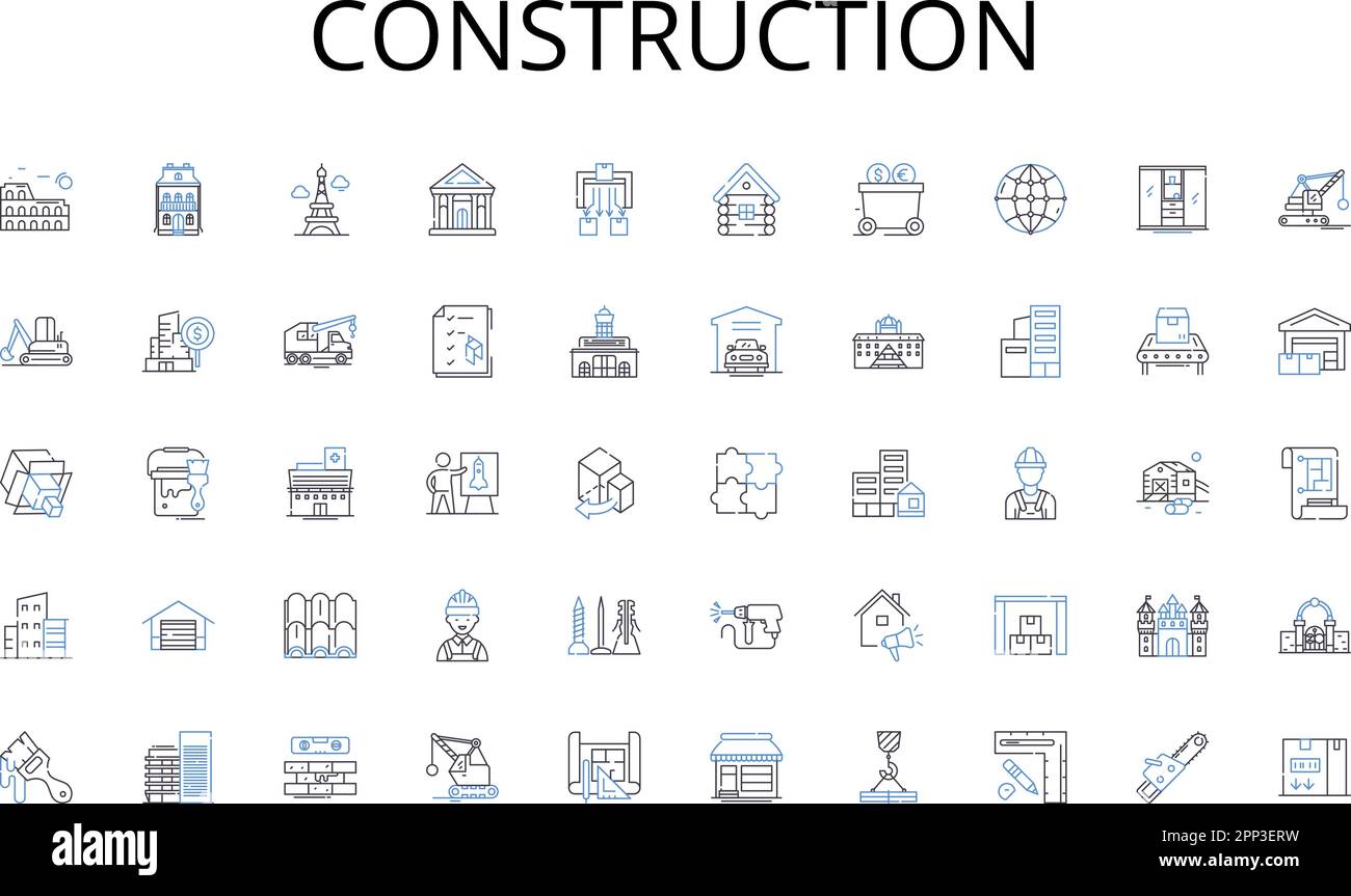Construction line icons collection. Sustainability, Renewable, Clean ...