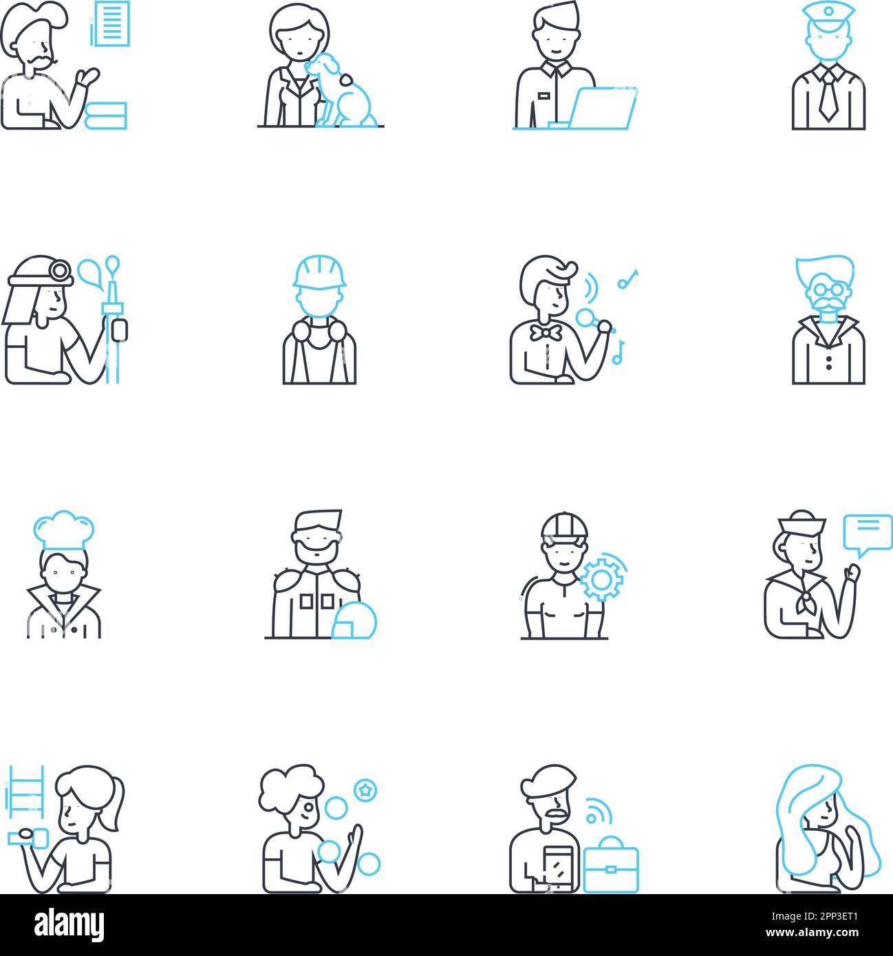 Identity linear icons set. Self, Belonging, Personality, Cultural ...