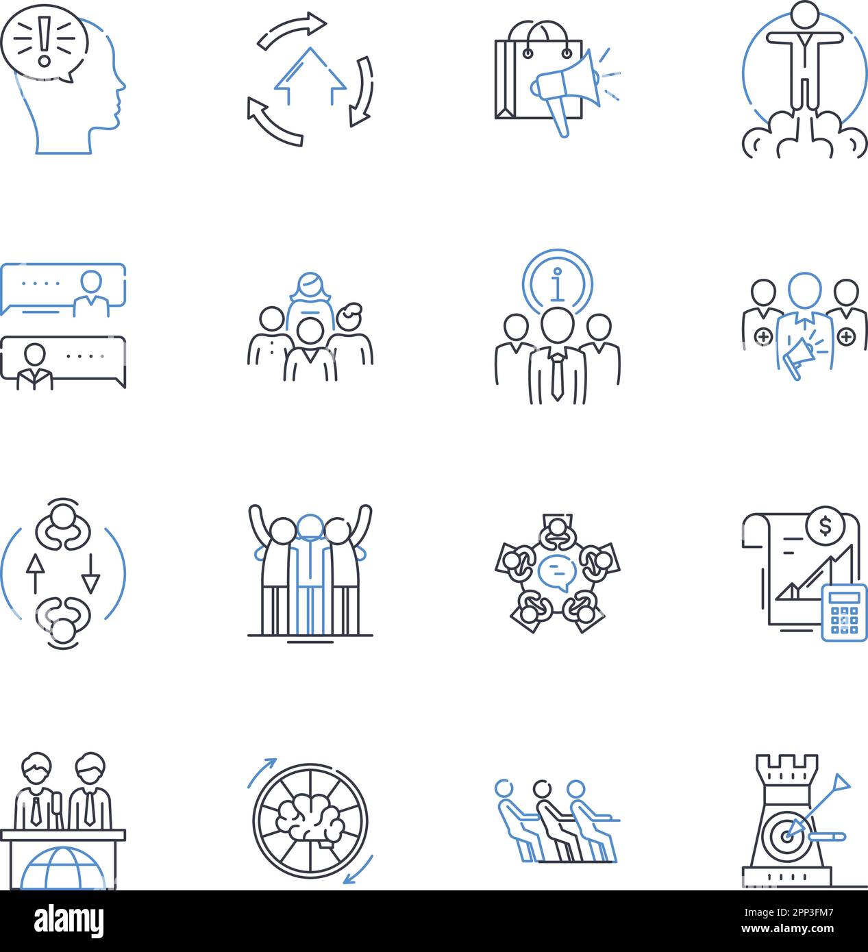 Business league line icons collection. Nerking, Partnership ...