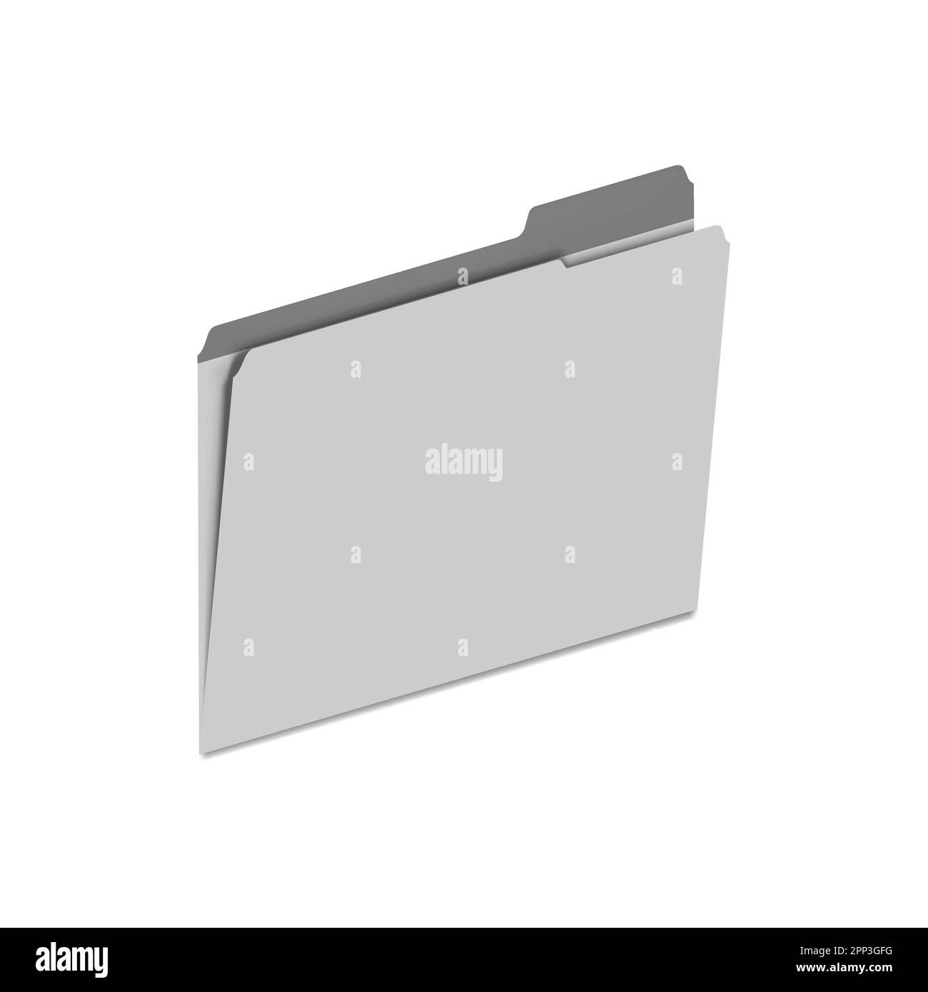 Open tabbed file folder isolated on white background, realistic vector ... Open tabbed file folder isolated on white background, realistic vector ...